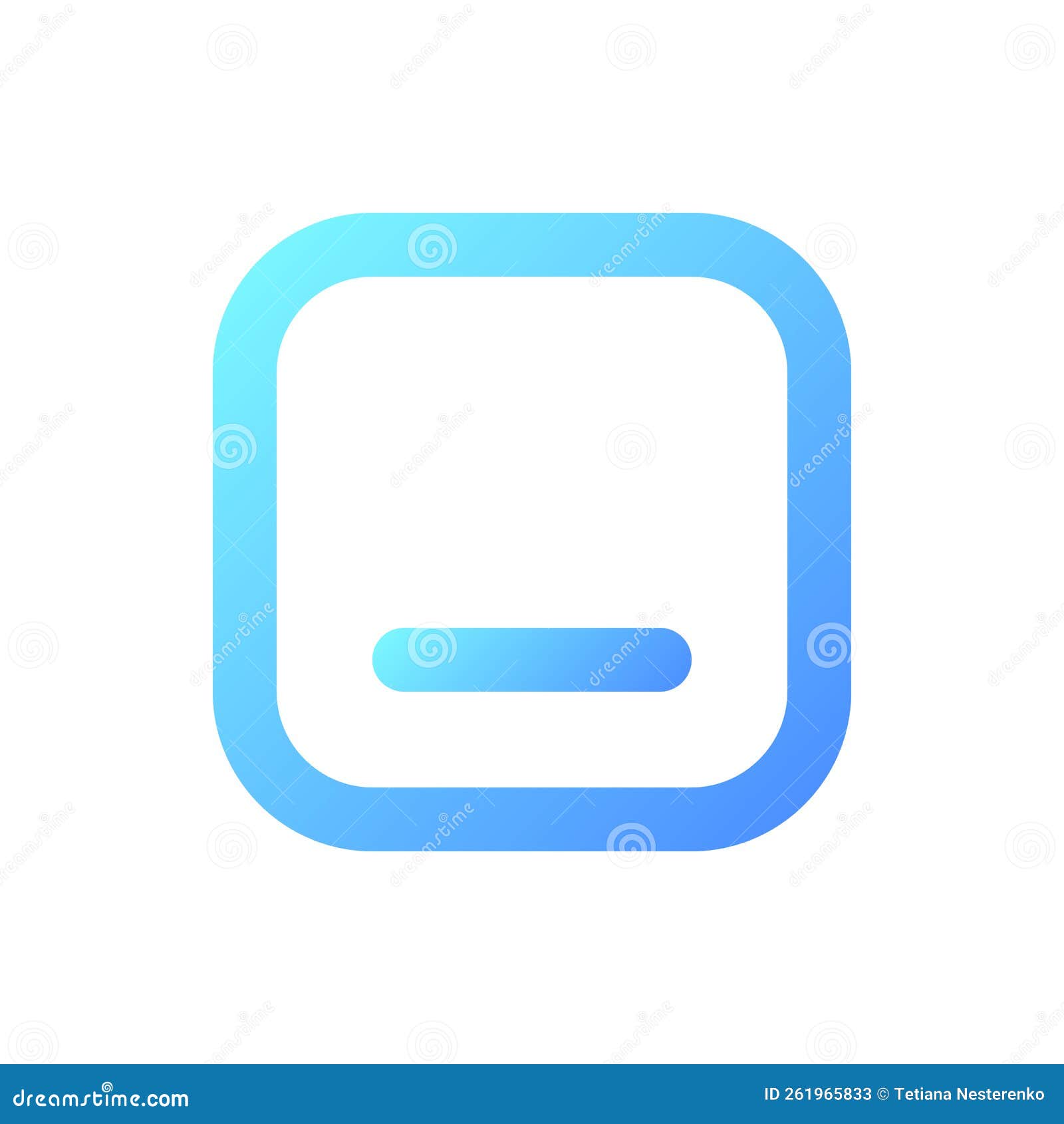 Minimize Button Pixel Perfect Gradient Linear Ui Icon Stock Vector Illustration Of Line