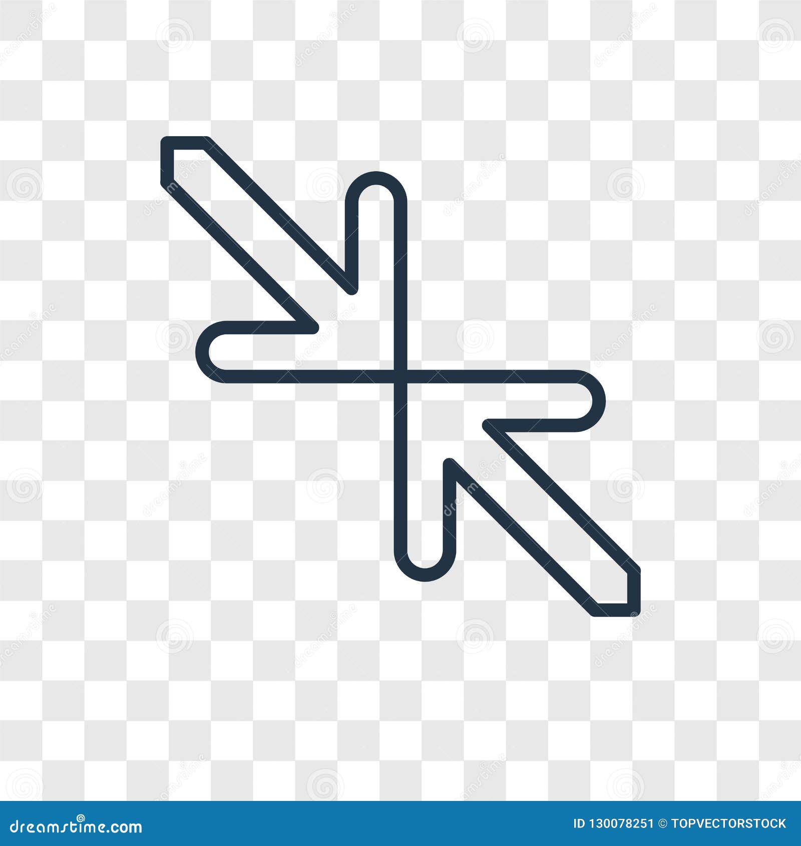Minimize Concept Vector Linear Icon Isolated on Transparent Back Stock ...