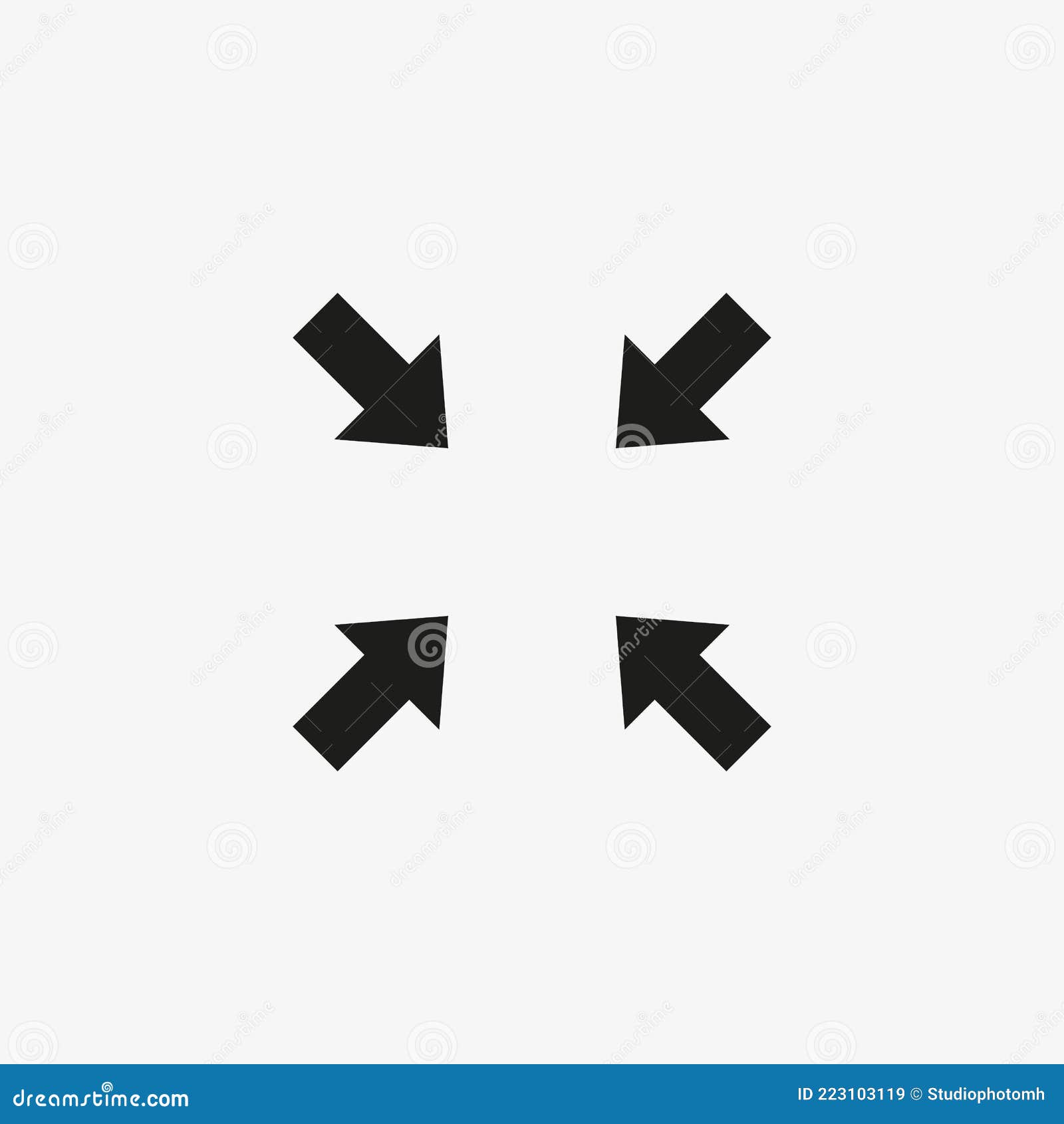 Minimize Display Screen Vector Icon. Compress Symbol Stock Vector ...