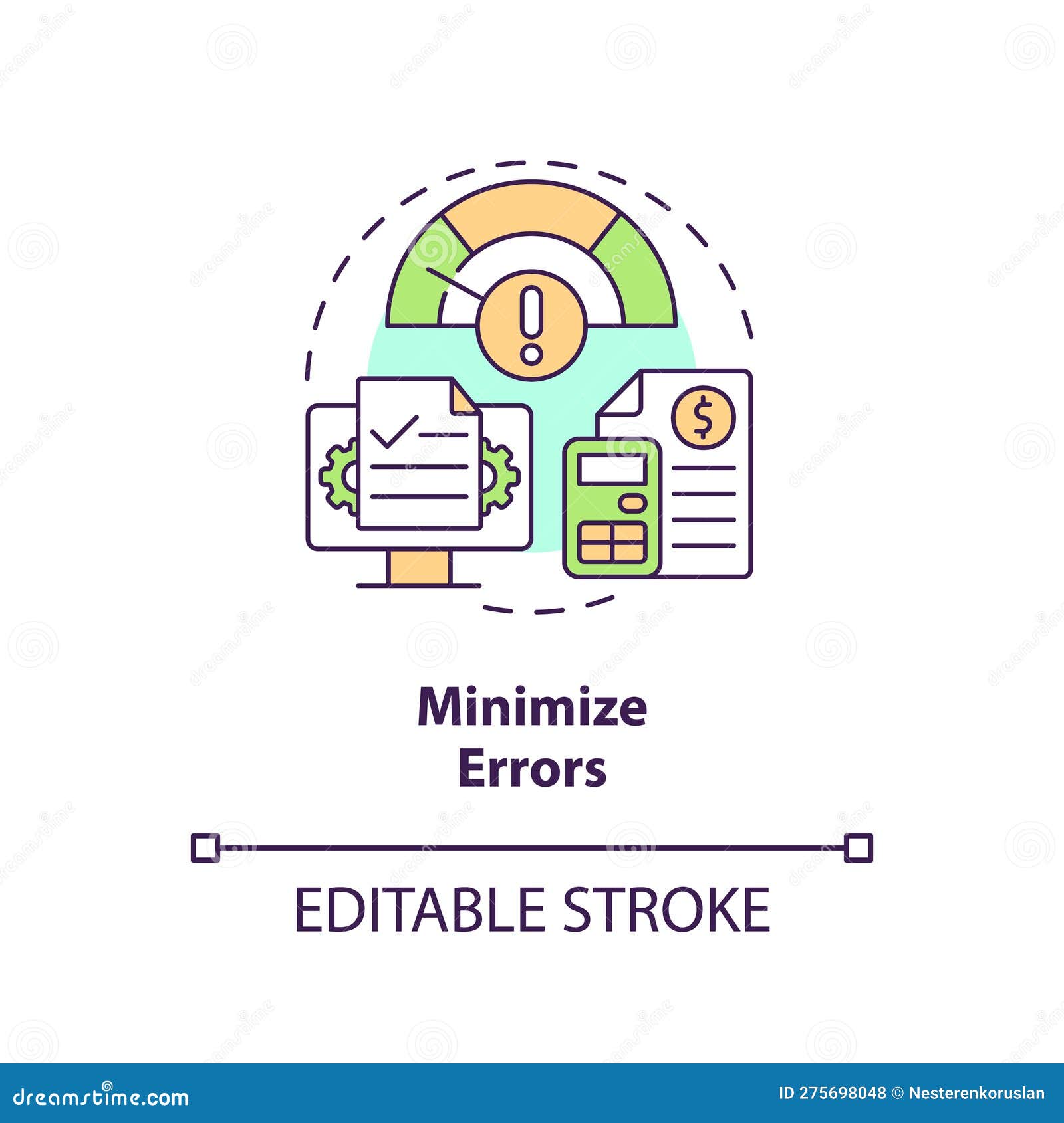 Minimize Errors Concept Icon Stock Vector - Illustration of business ...