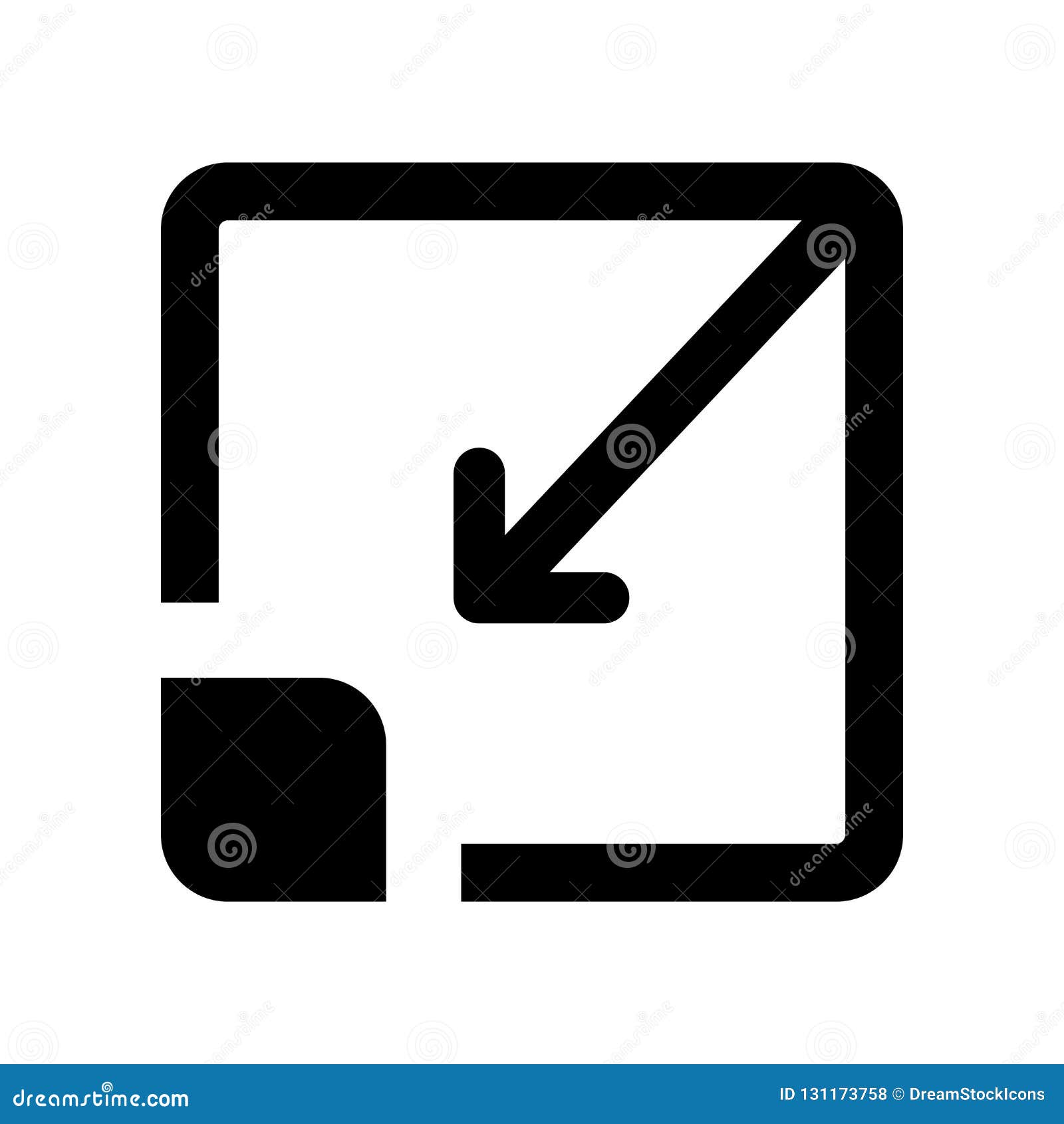 Minimize Icon Vector. Line Resize Symbol Isolated. Trendy Flat O ...