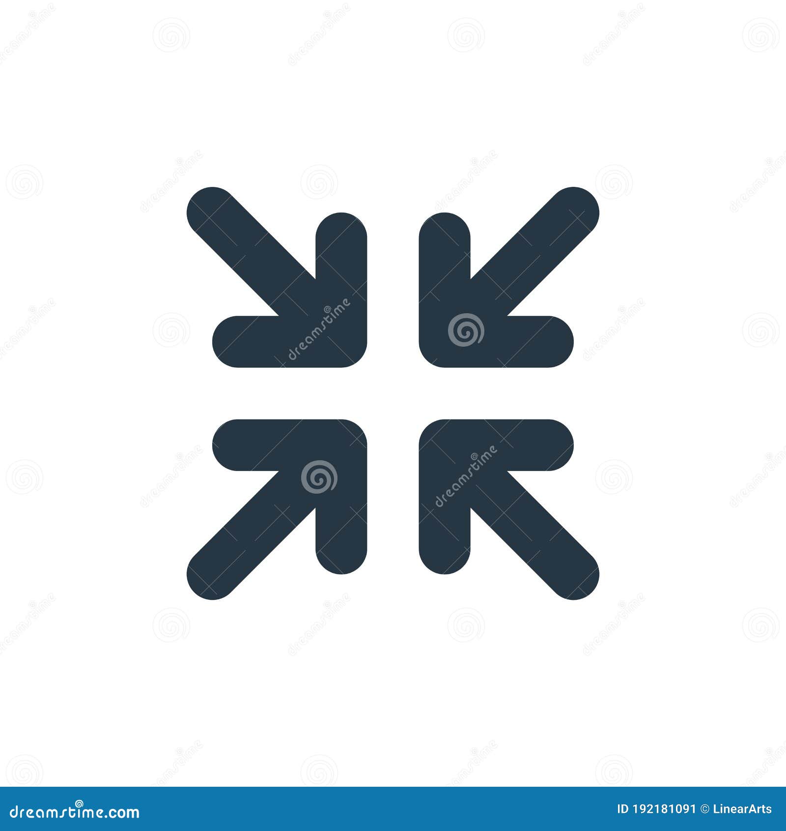 Minimize Icon Vector from Arrow Concept. Thin Line Illustration of ...