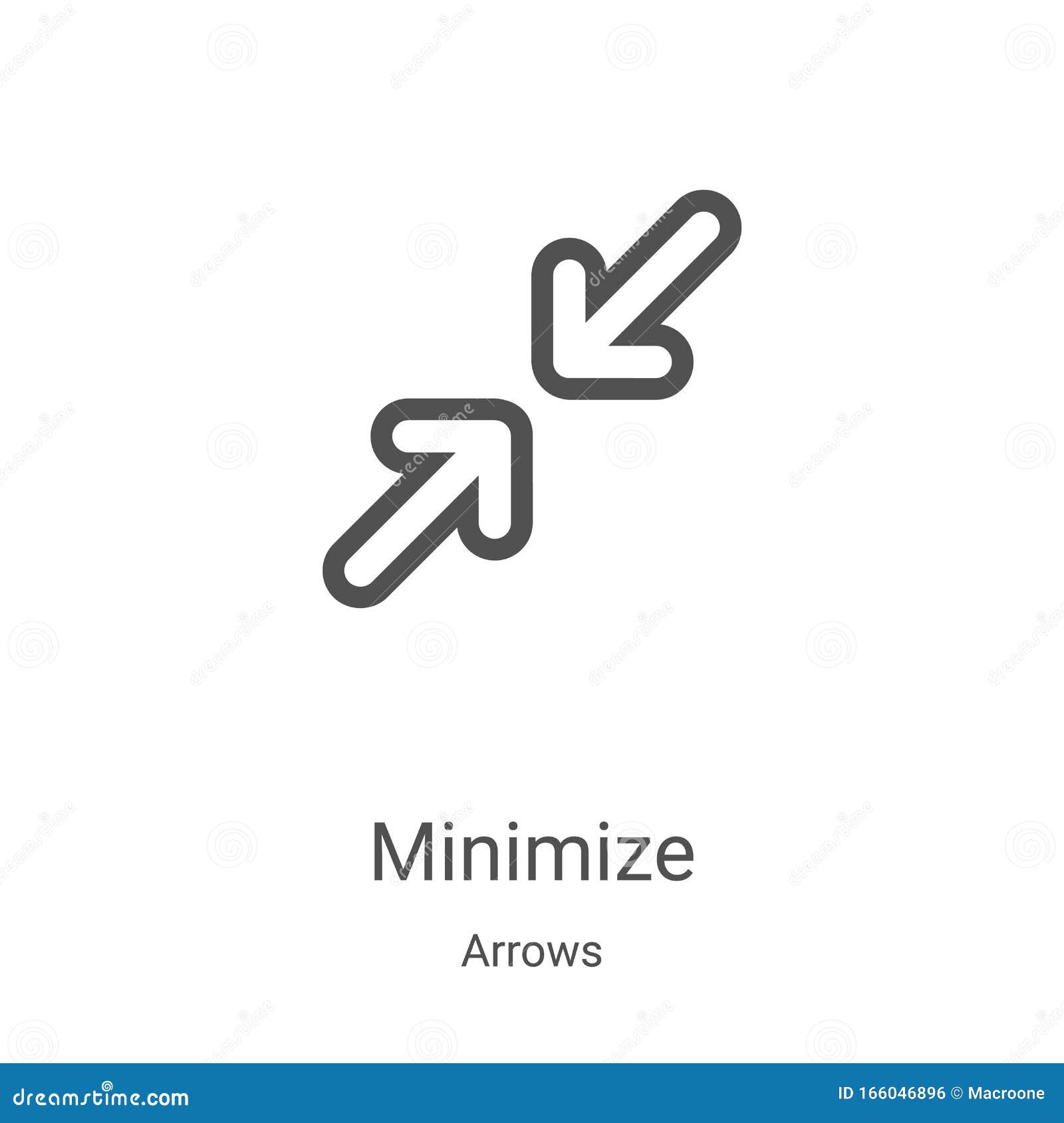 Minimize Icon Vector from Arrows Collection. Thin Line Minimize Outline ...