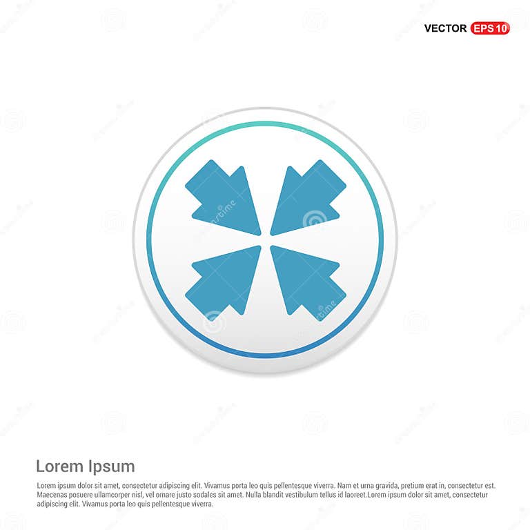 Minimize Icon - White Circle Button Stock Vector - Illustration of ...