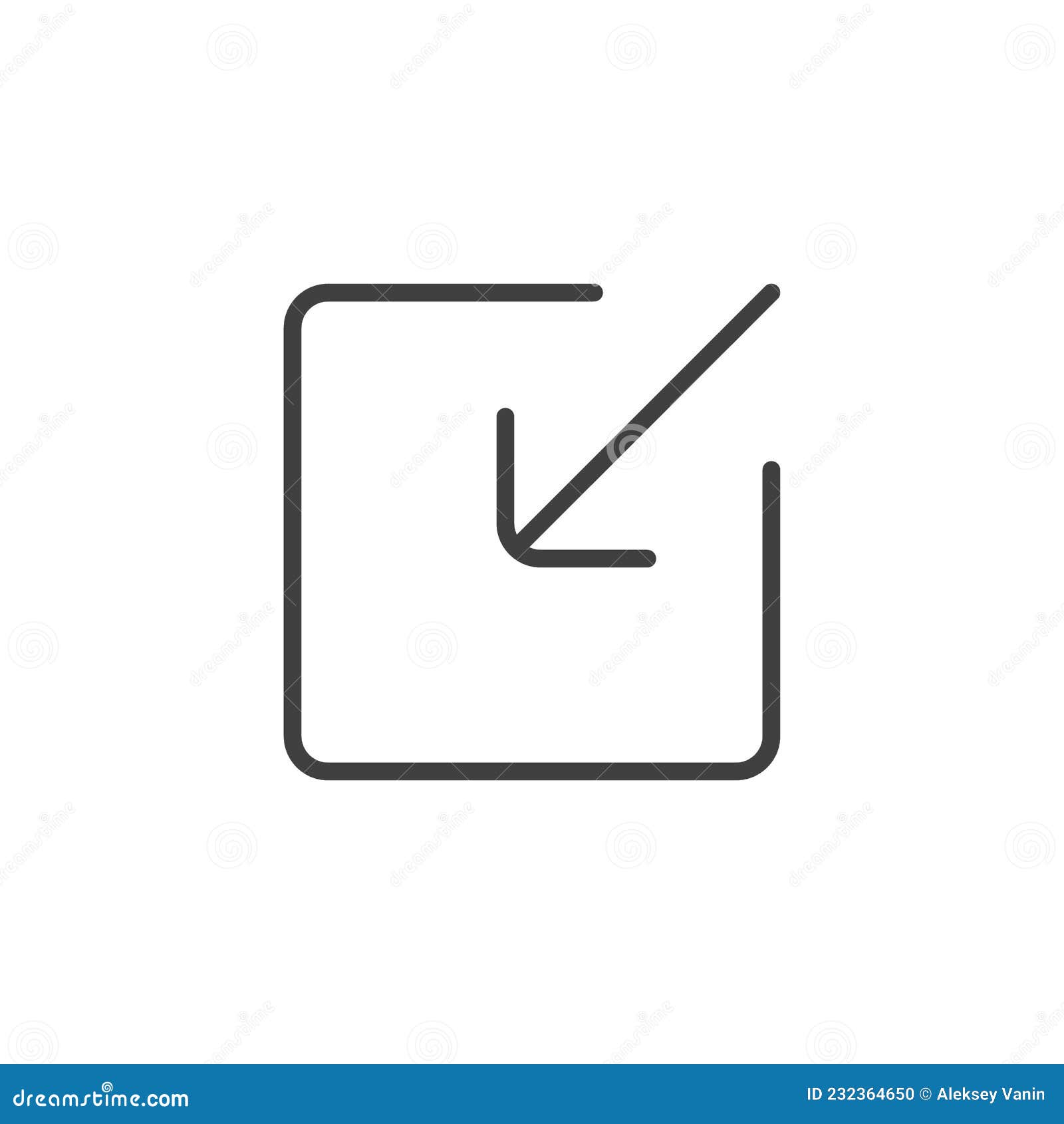 Minimize line icon stock vector. Illustration of button - 232364650