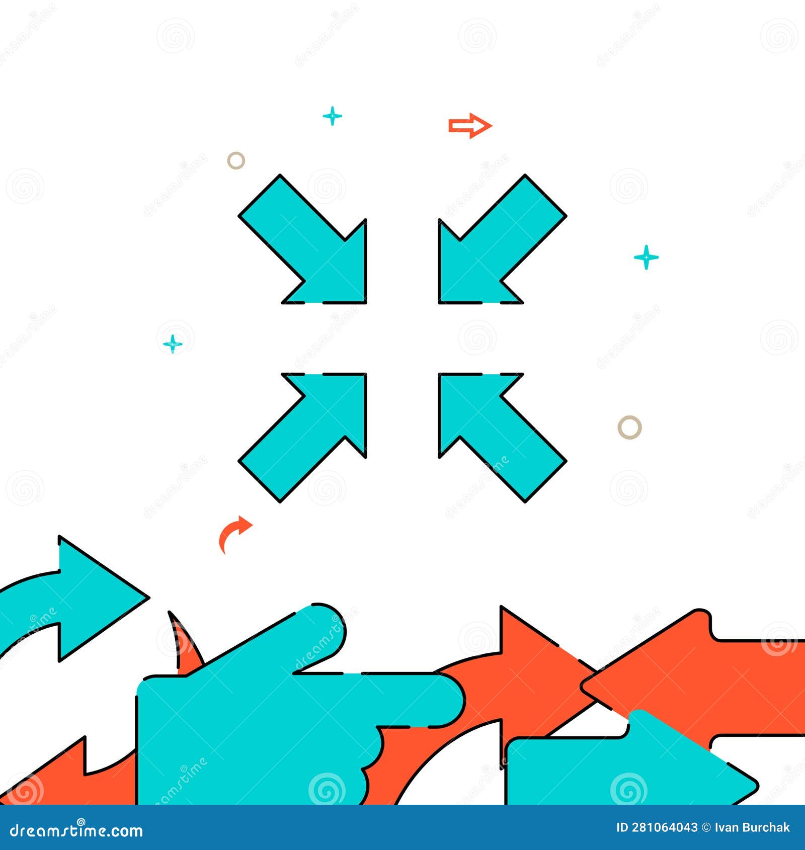 Minimize a Window Filled Line Icon, Simple Vector Illustration Stock ...