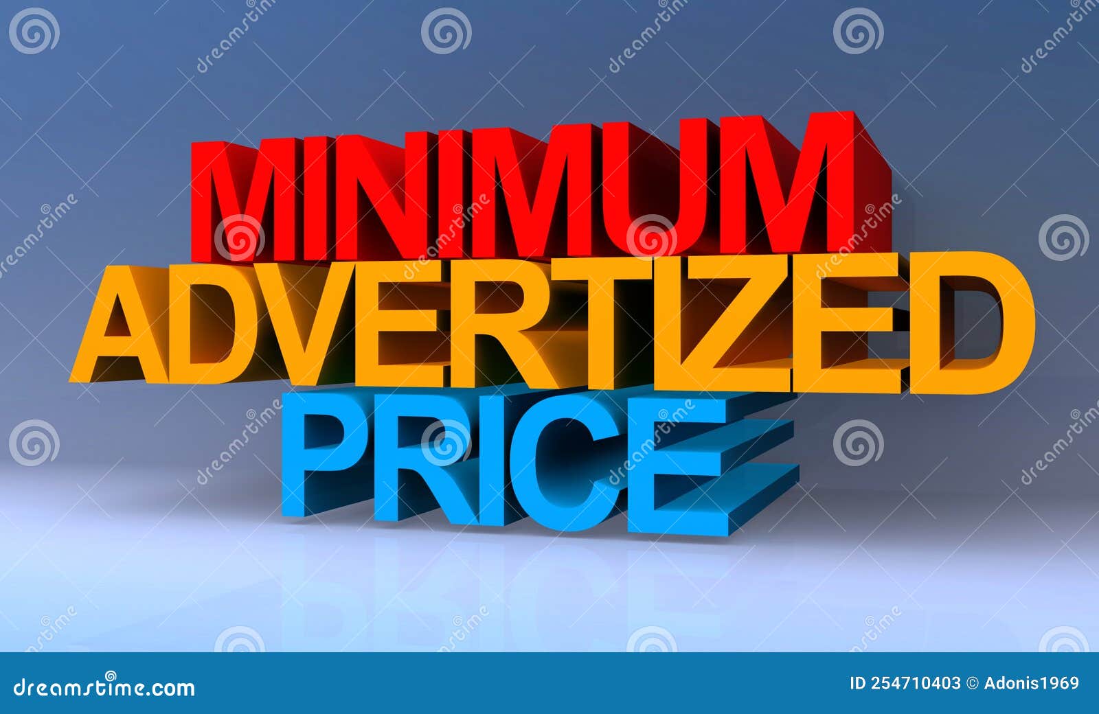 Minimum Advertized Price on Blue Stock Illustration - Illustration of ...