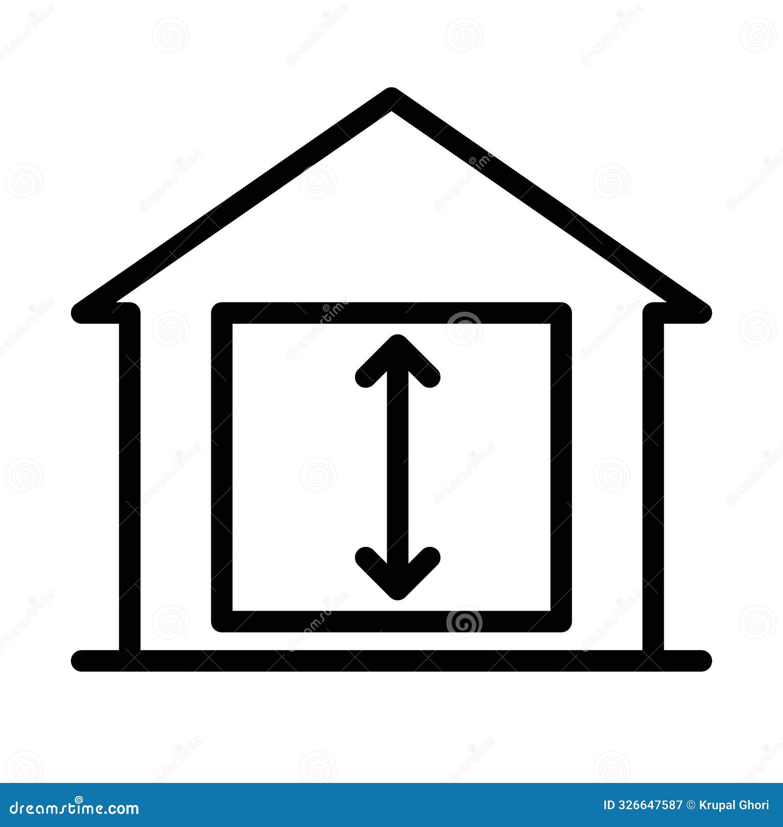 Minimum Ceiling Heights Linear Logo Mark in Black and White Stock ...
