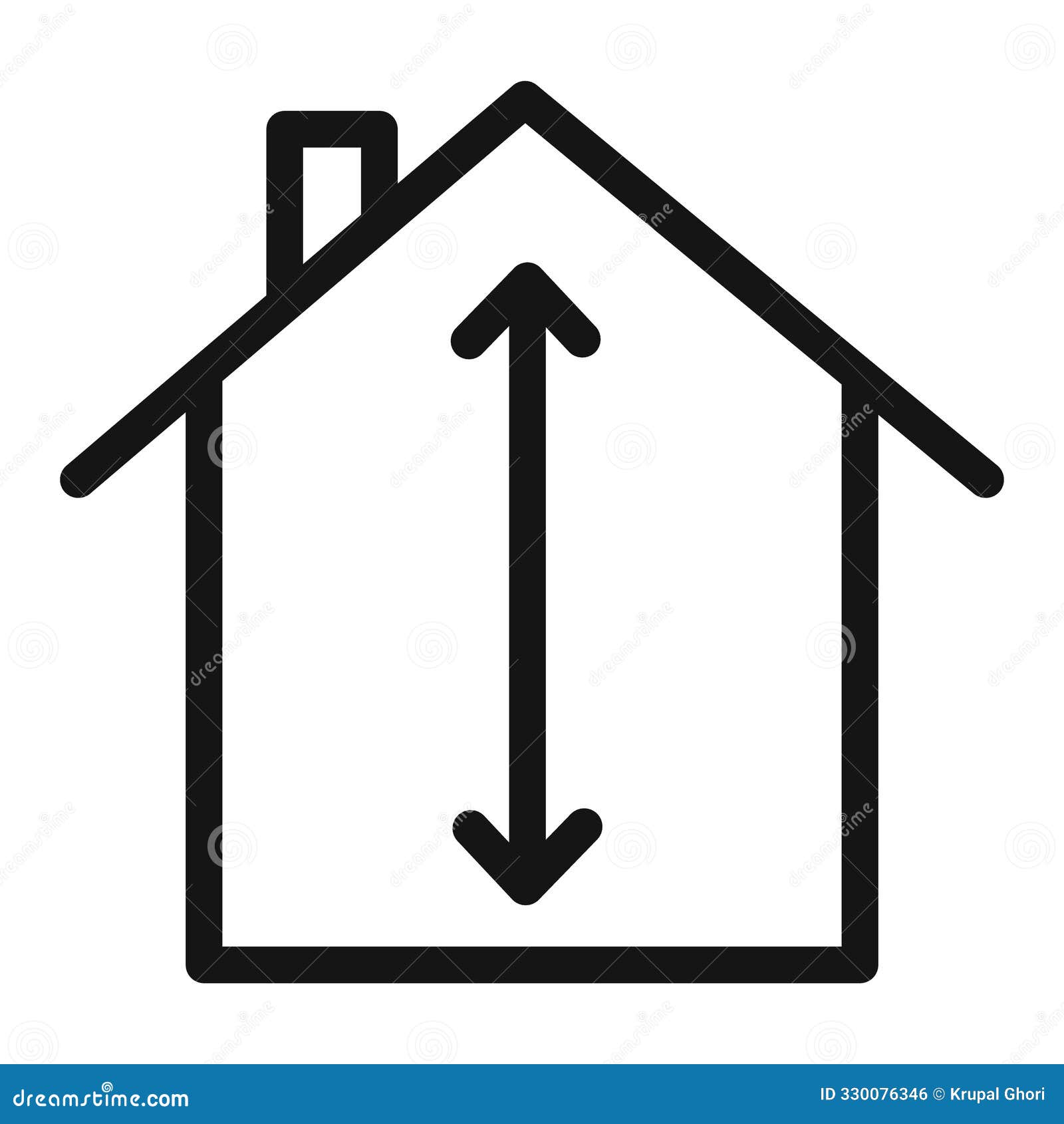 Minimum Ceiling Heights Symbol Mark in Filled Style Stock Illustration ...