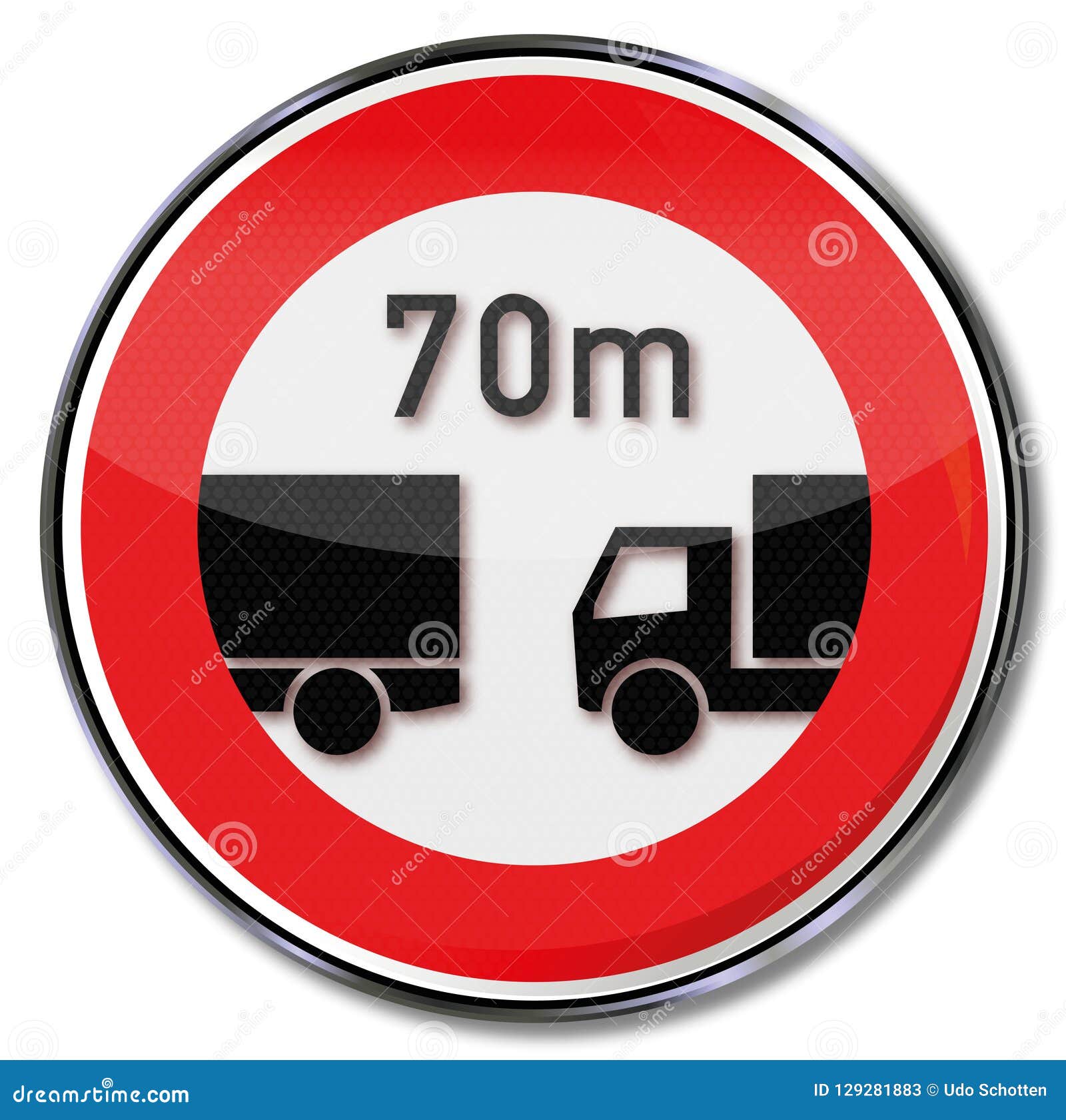 20 M Minimum Distance Colored Icon. Element Of Road Signs And Junctions ...