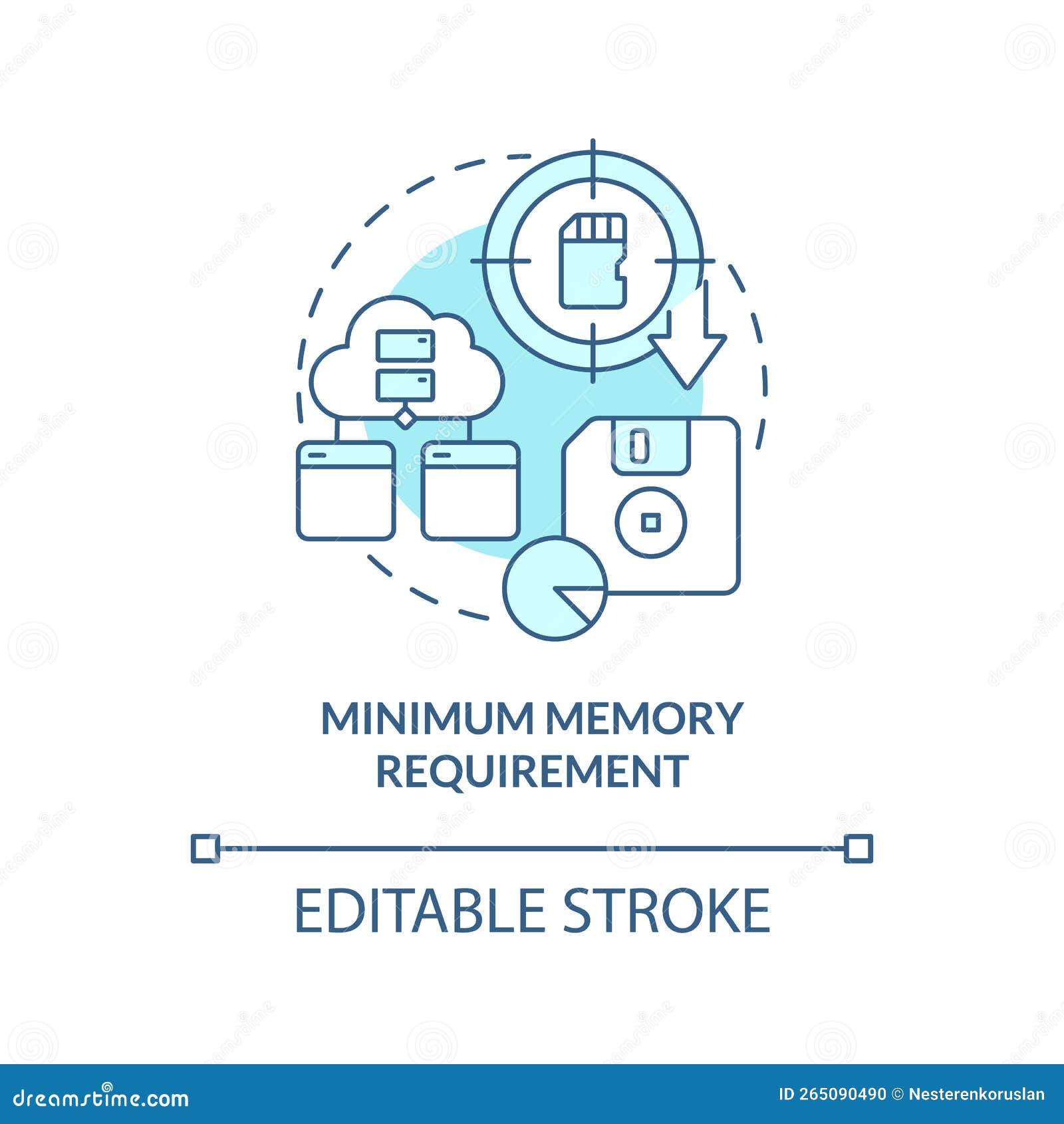 Minimum Memory Requirement Turquoise Concept Icon Stock Illustration ... Minimum Memory Requirement Turquoise Concept Icon Stock Illustration ...
