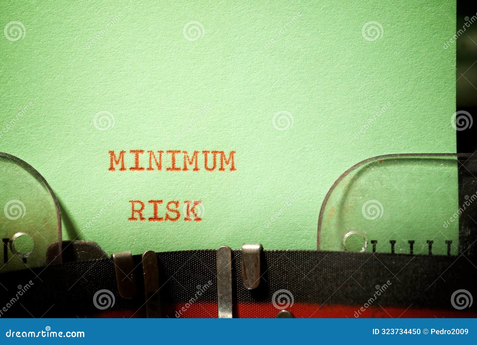 Minimum risk phrase stock photo. Image of fear, inversion - 323734450