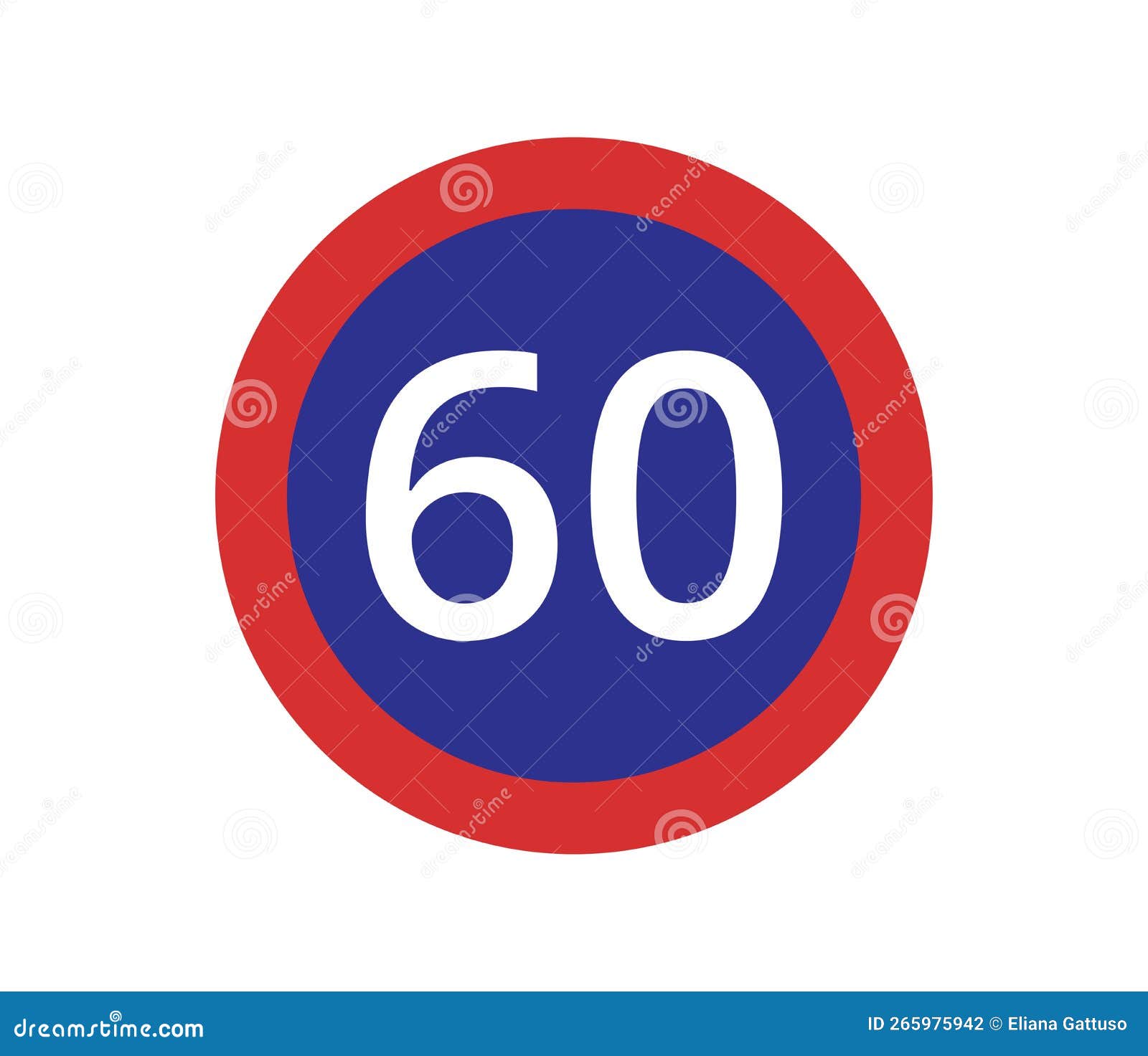 Minimum Speed Limit 60 Sign. Traffic Signal Vector Stock Vector ...