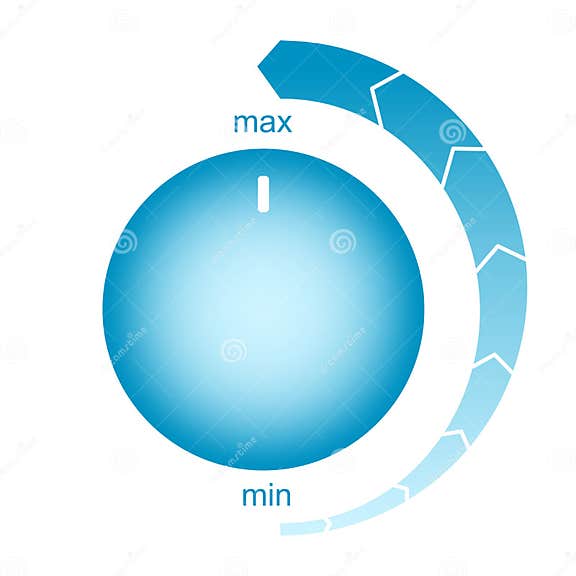 Minimum To Maximum Controls. Control Knob Used for Regulating. Stock ...