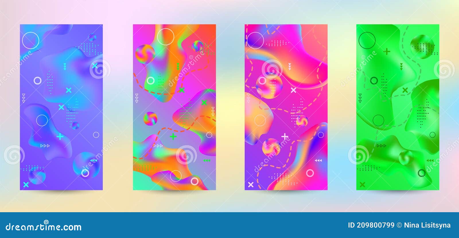 Minimum Vector Coverage A Set Of Modern Abstract Covers Stock Vector
