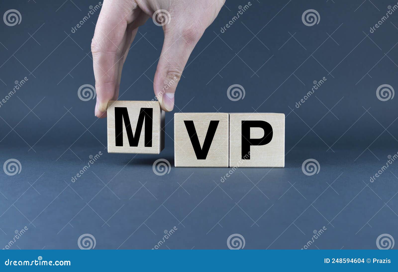 MVP, Minimum Viable Product Symbol. Wooden Circles With The Word MVP ...