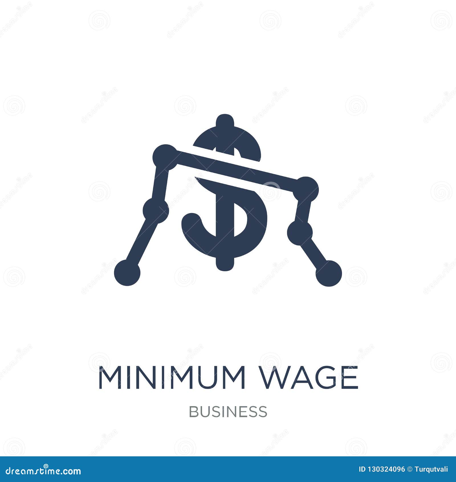 Minimum Wage Icon. Trendy Flat Vector Minimum Wage Icon On White ...
