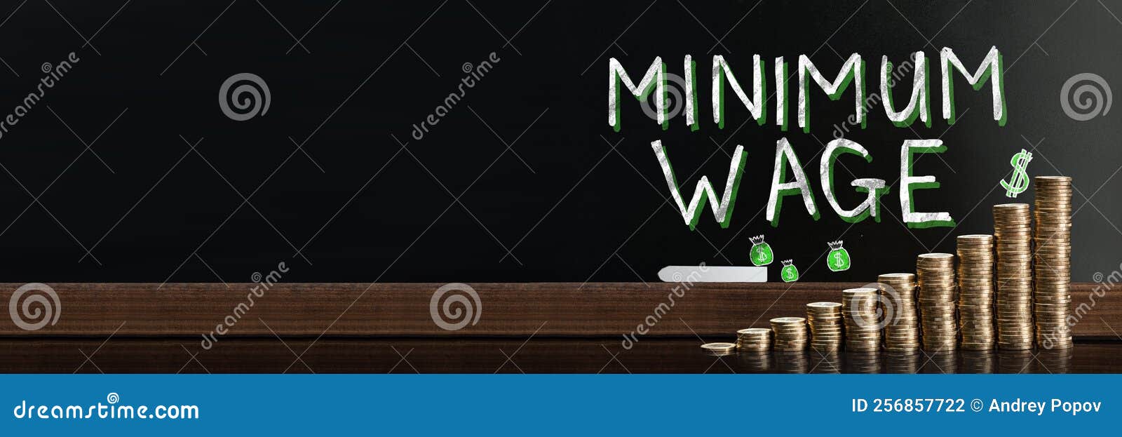 Minimum Wage Word On A Banner Hold By Group Of Puppets Stock Photo ...