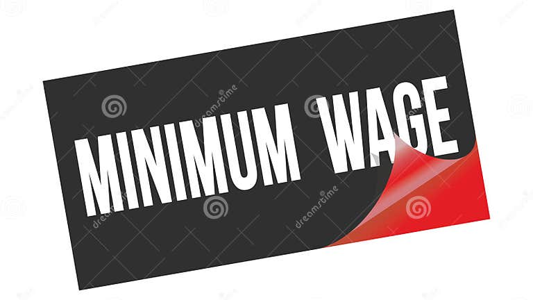 MINIMUM WAGE Text on Black Red Sticker Stamp Stock Illustration ...