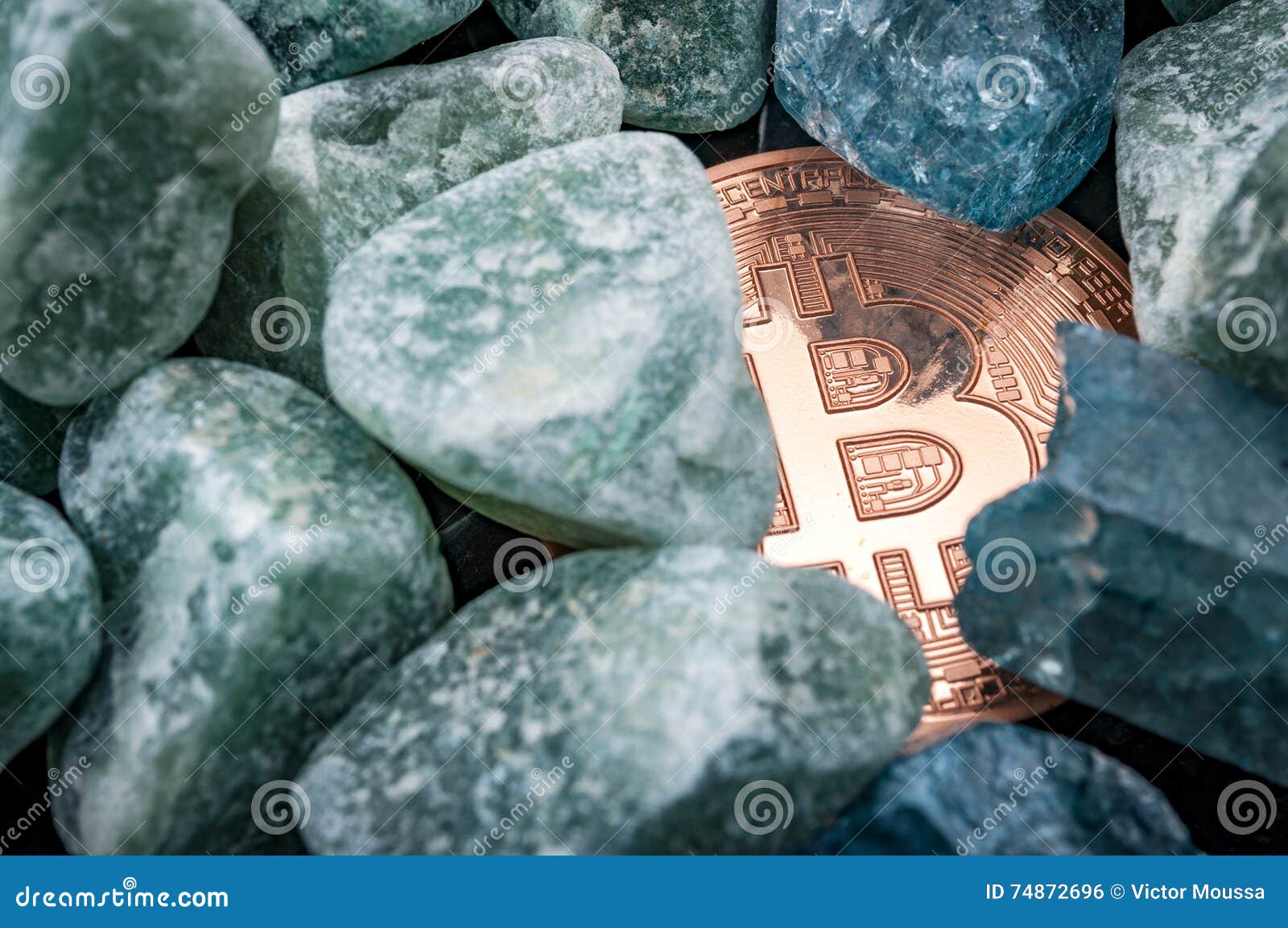 Mining for Bitcoins Concept Stock Photo - Image of mineralogy, miner ...