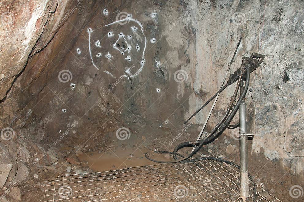 Mining Blast Drill Holes stock image. Image of mining - 91941867