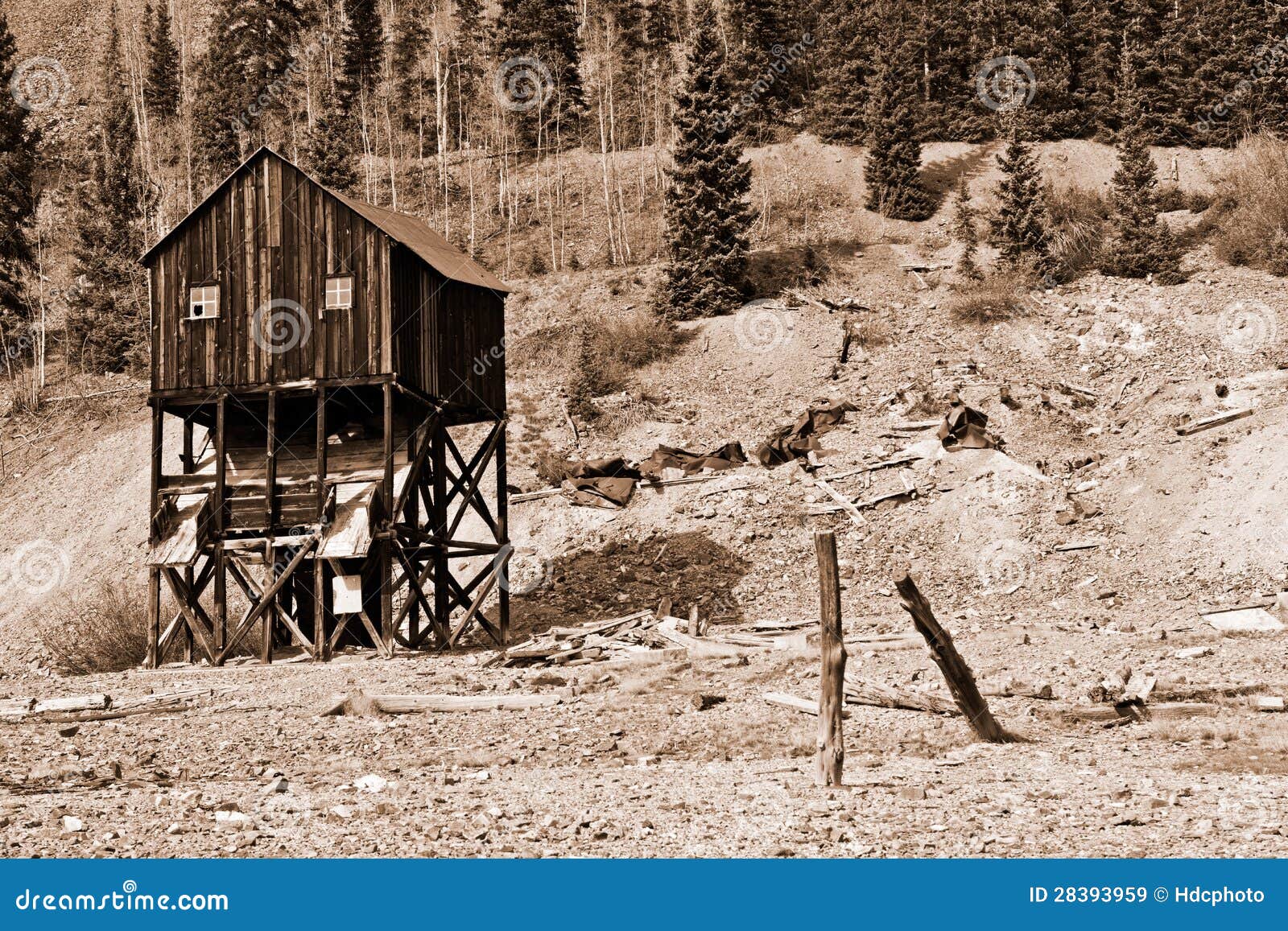 Mining Buildings stock image. Image of landscape, woods - 28393959