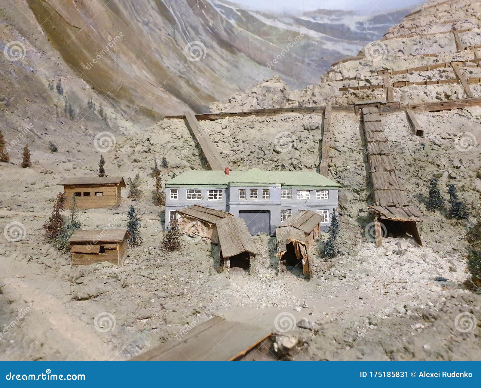 Mining Buildings and Structures Stock Image - Image of built, mountains ...