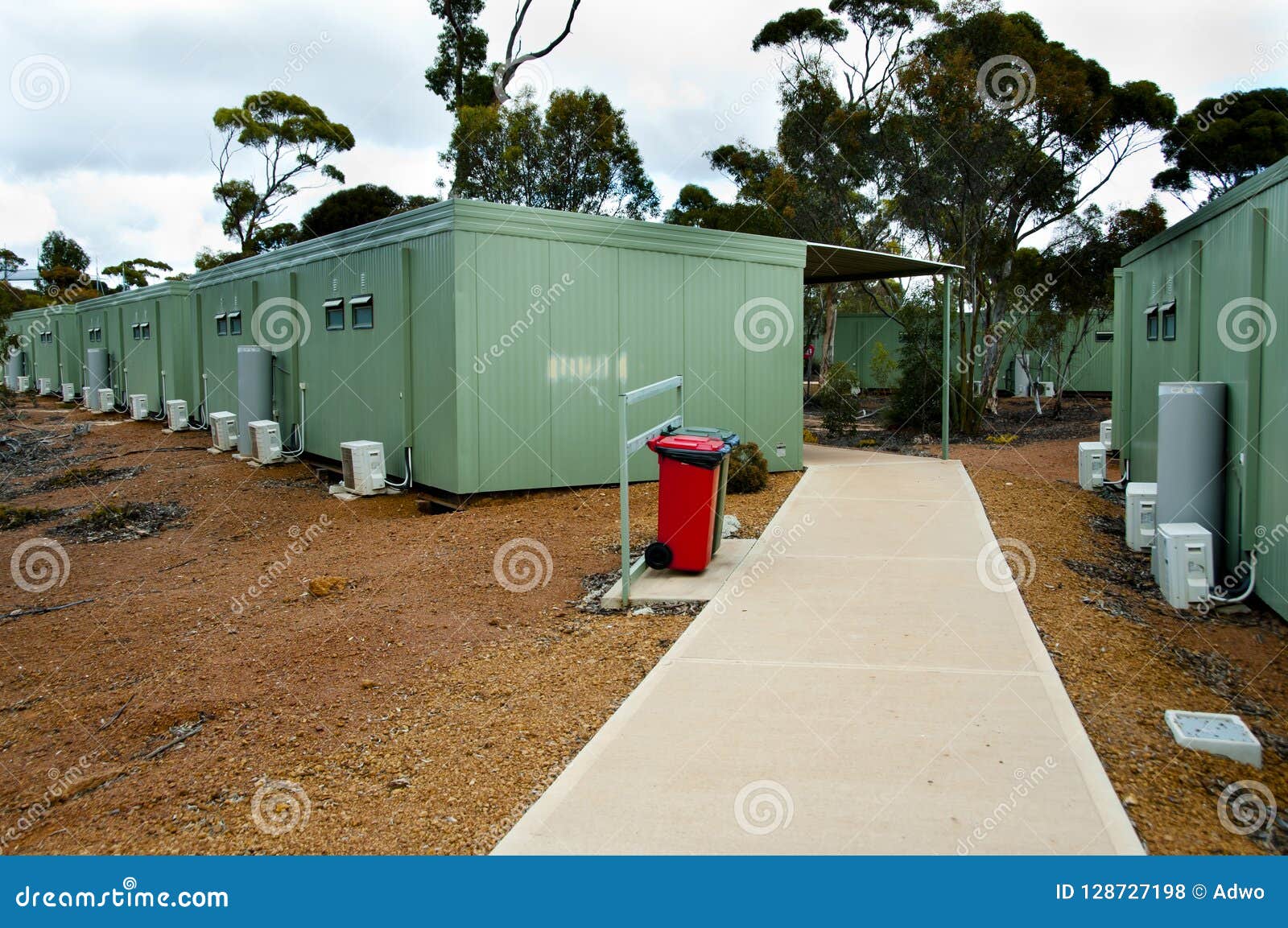 Mining Camp Accommodation stock photo. Image of outdoors - 128727198