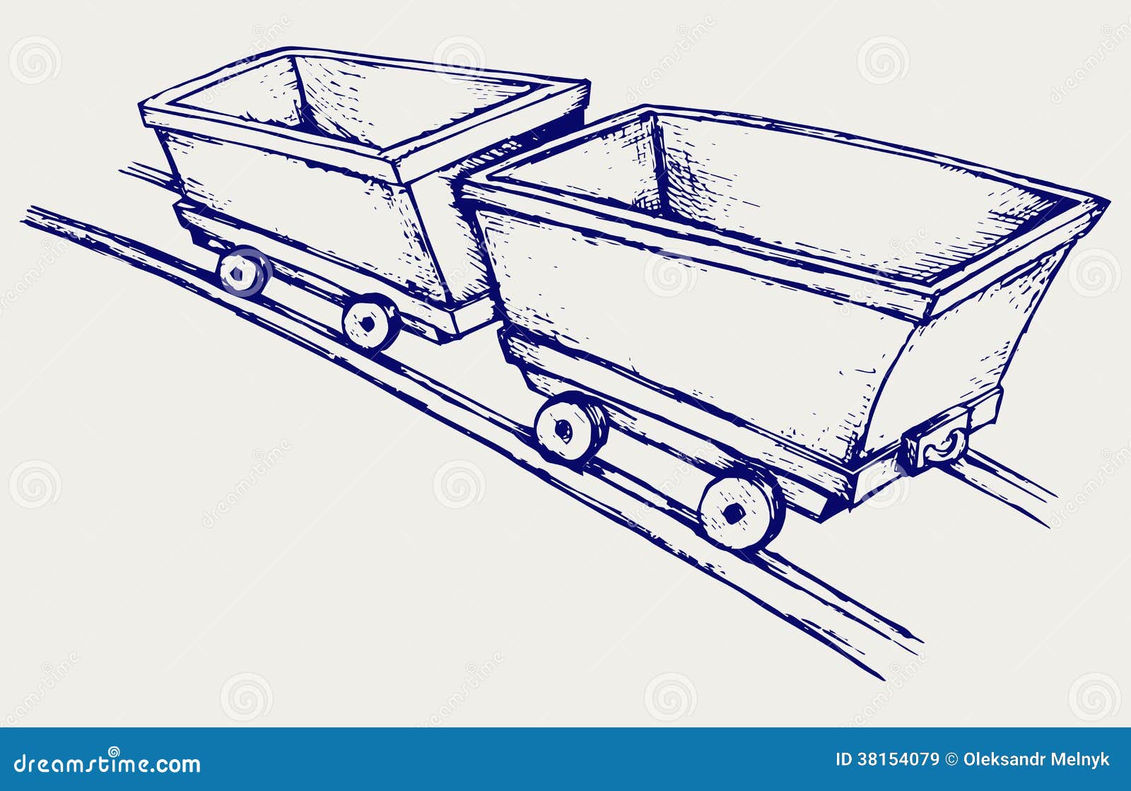 Mining cart stock vector. Illustration of history, historical - 38154079