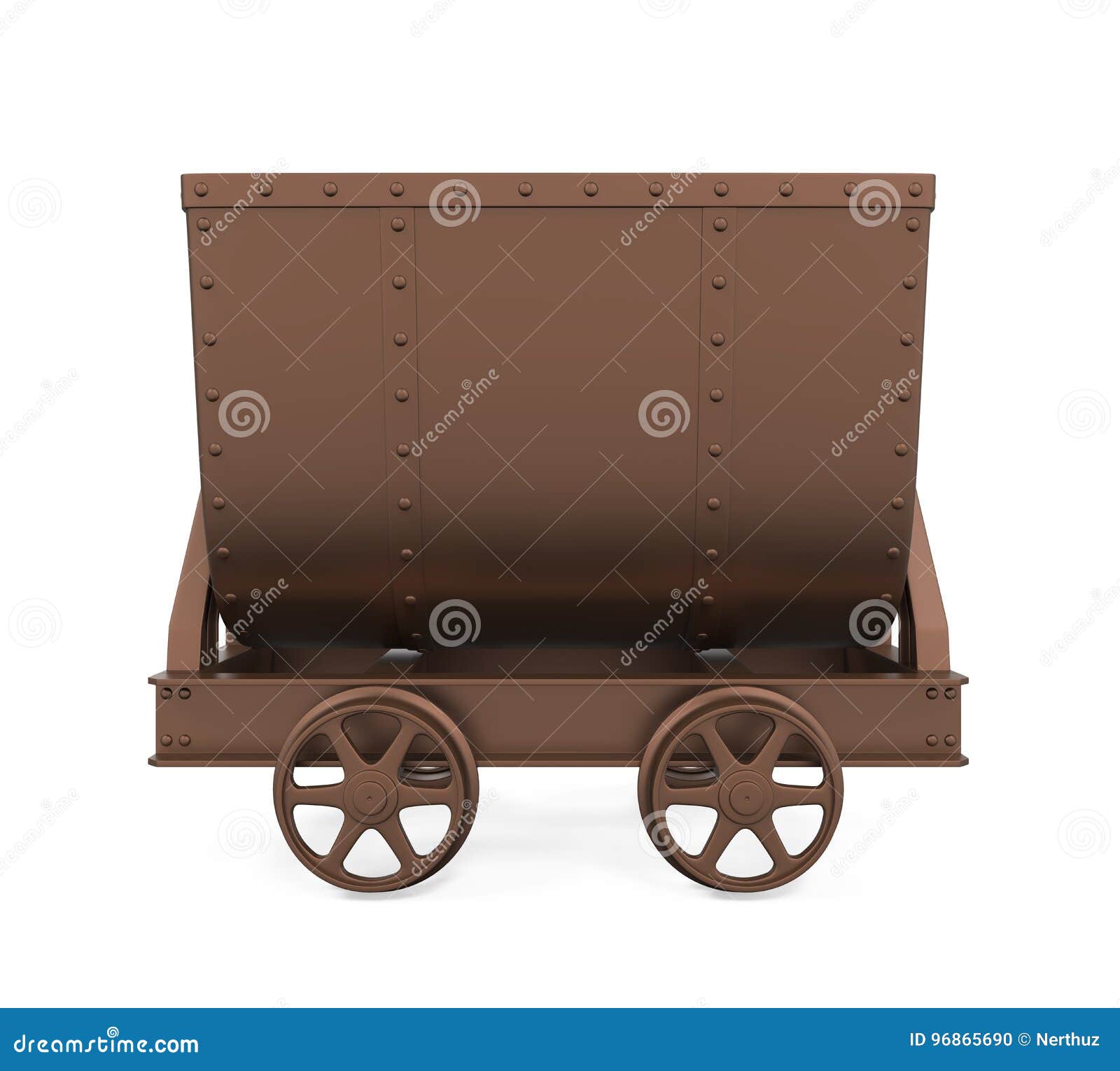 Empty Minecart, Mine Trolley. 3D Stock Photography | CartoonDealer.com ...