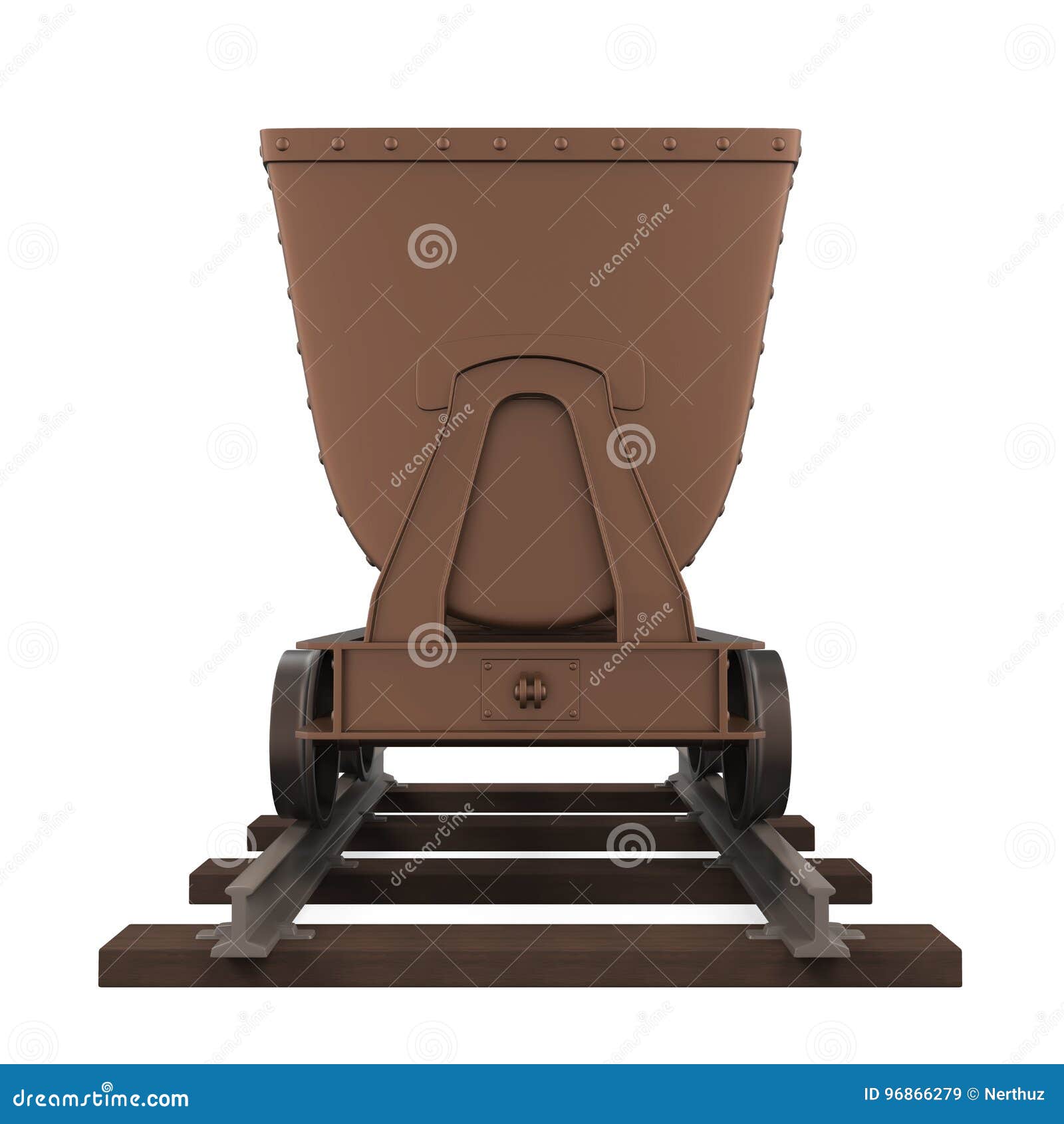Empty Minecart, Mine Trolley. 3D Stock Photography | CartoonDealer.com ...