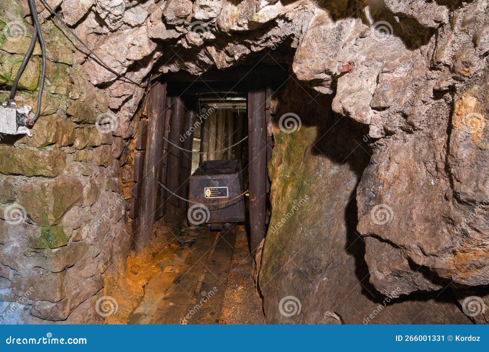 Mining Cart in the Open Air Mining Museum in Banska Stiavnica Stock ...