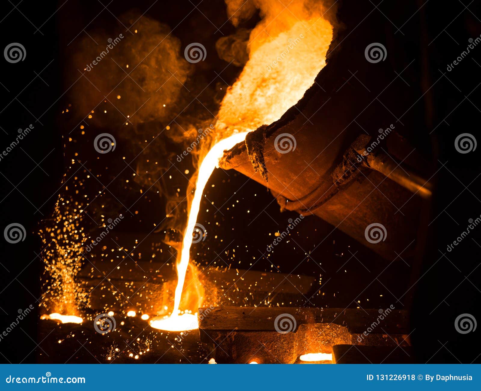 Mining Casting Work Metal Casting Stock Photo - Image of gold ...