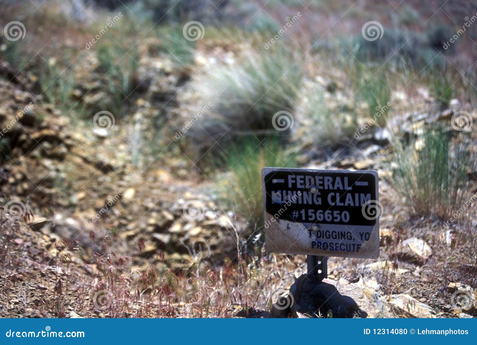 Mining Claim Sign stock photo. Image of hole, digging - 12314080