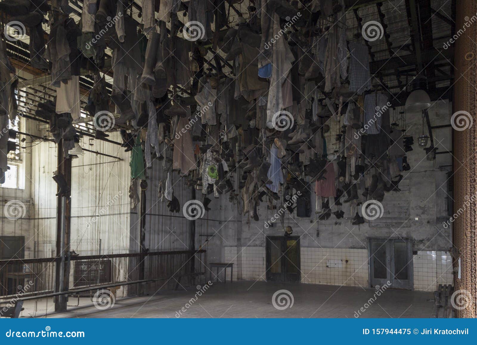 Mining Clothing and Boots in Mining Dressing Room Stock Image - Image ...