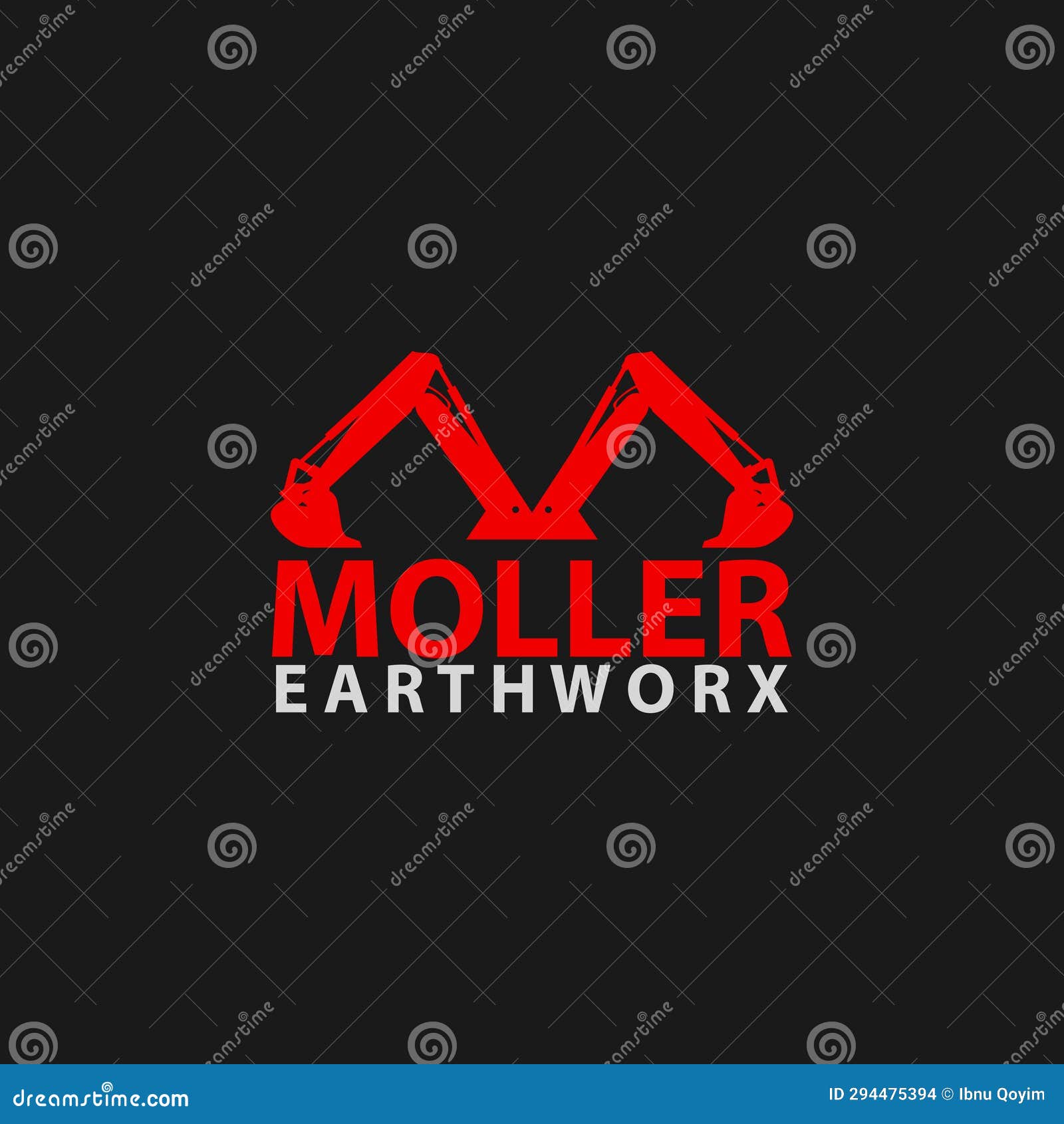 Mining Company with Excavator Arm Logo Design Stock Vector ...