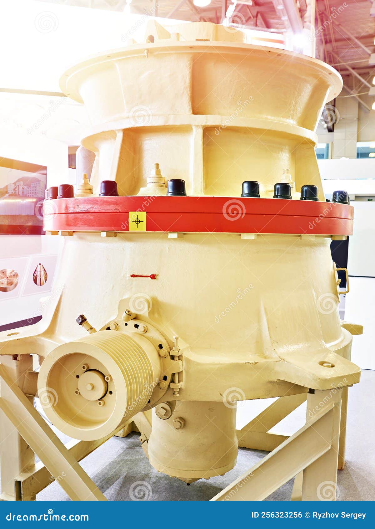 Mining Cone Crusher Installation Stock Photo - Image of sand, cone ...