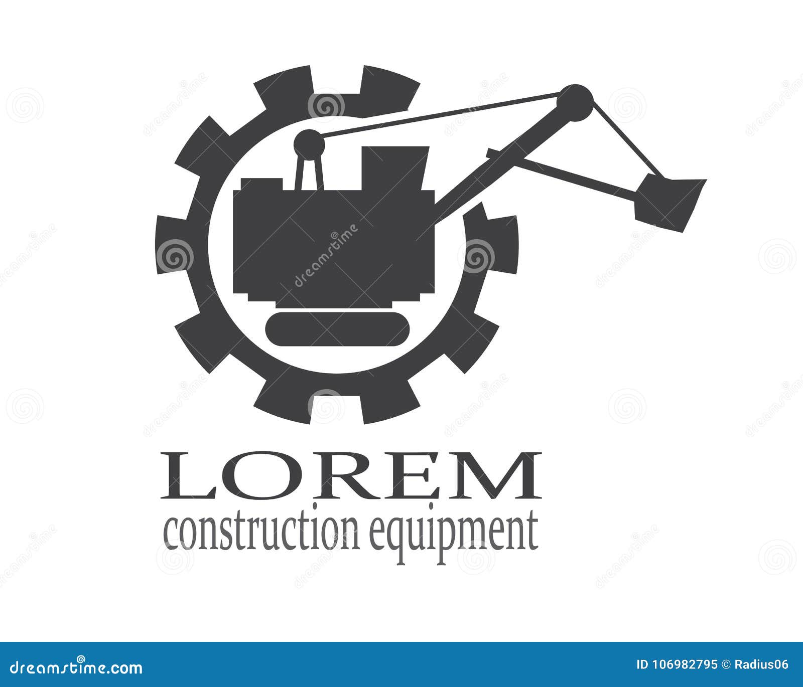 Mining or Construction Machine Logo Stock Vector - Illustration of ...