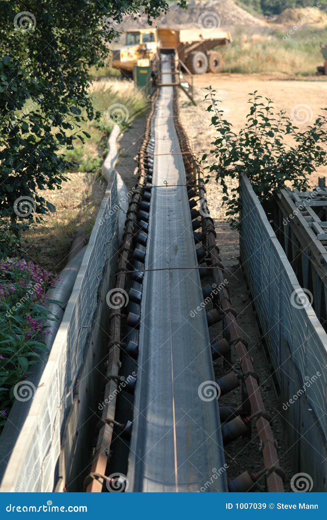Mining Conveyor stock image. Image of handling, energy - 1007039