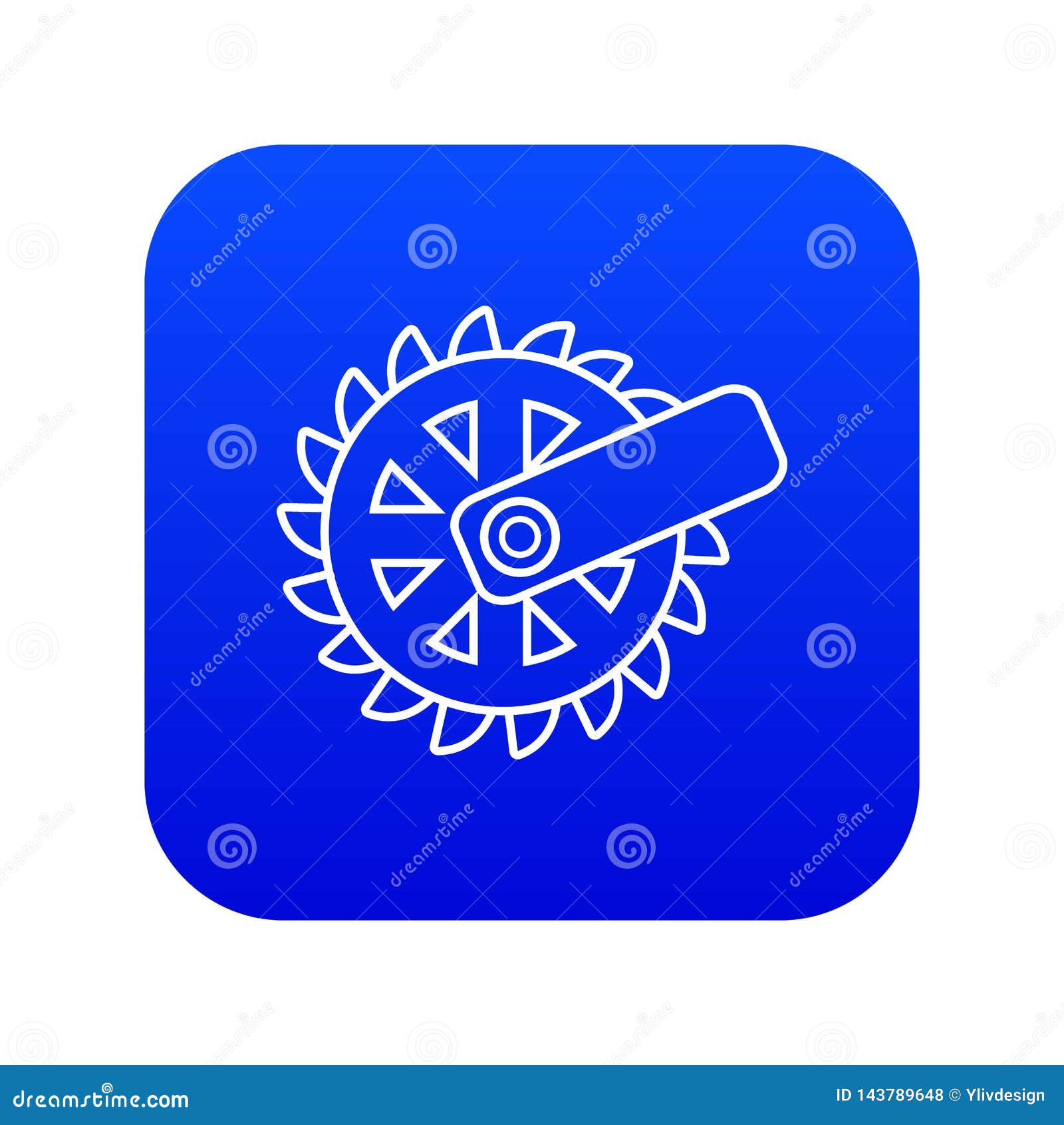 Mining Cutting Wheel Icon Blue Vector Stock Vector - Illustration of ...