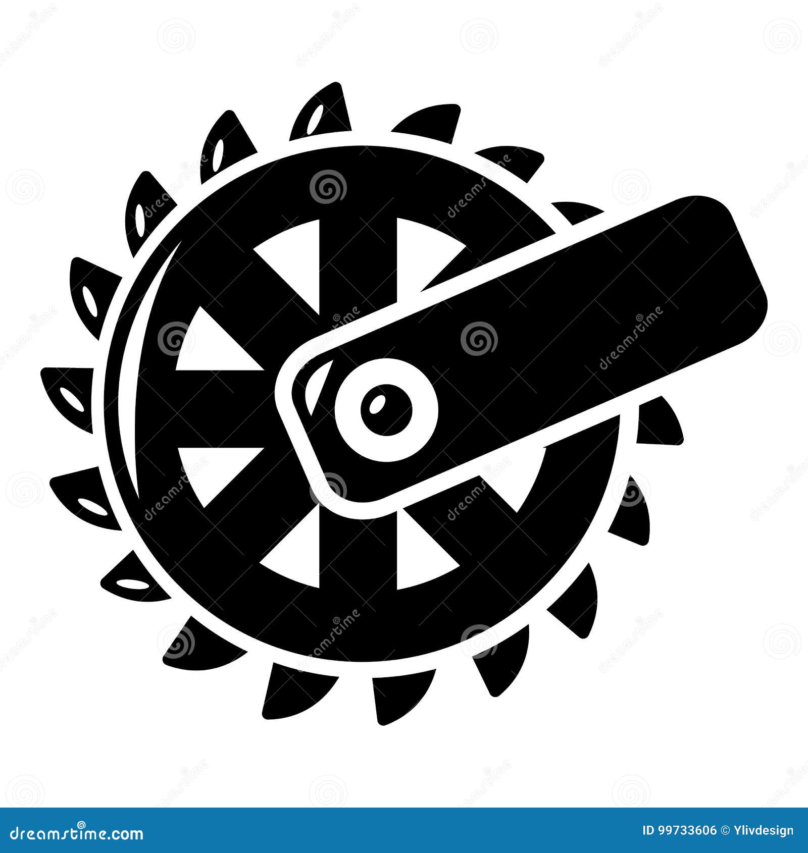 Mining Cutting Wheel Icon , Simple Style Stock Vector - Illustration of ...