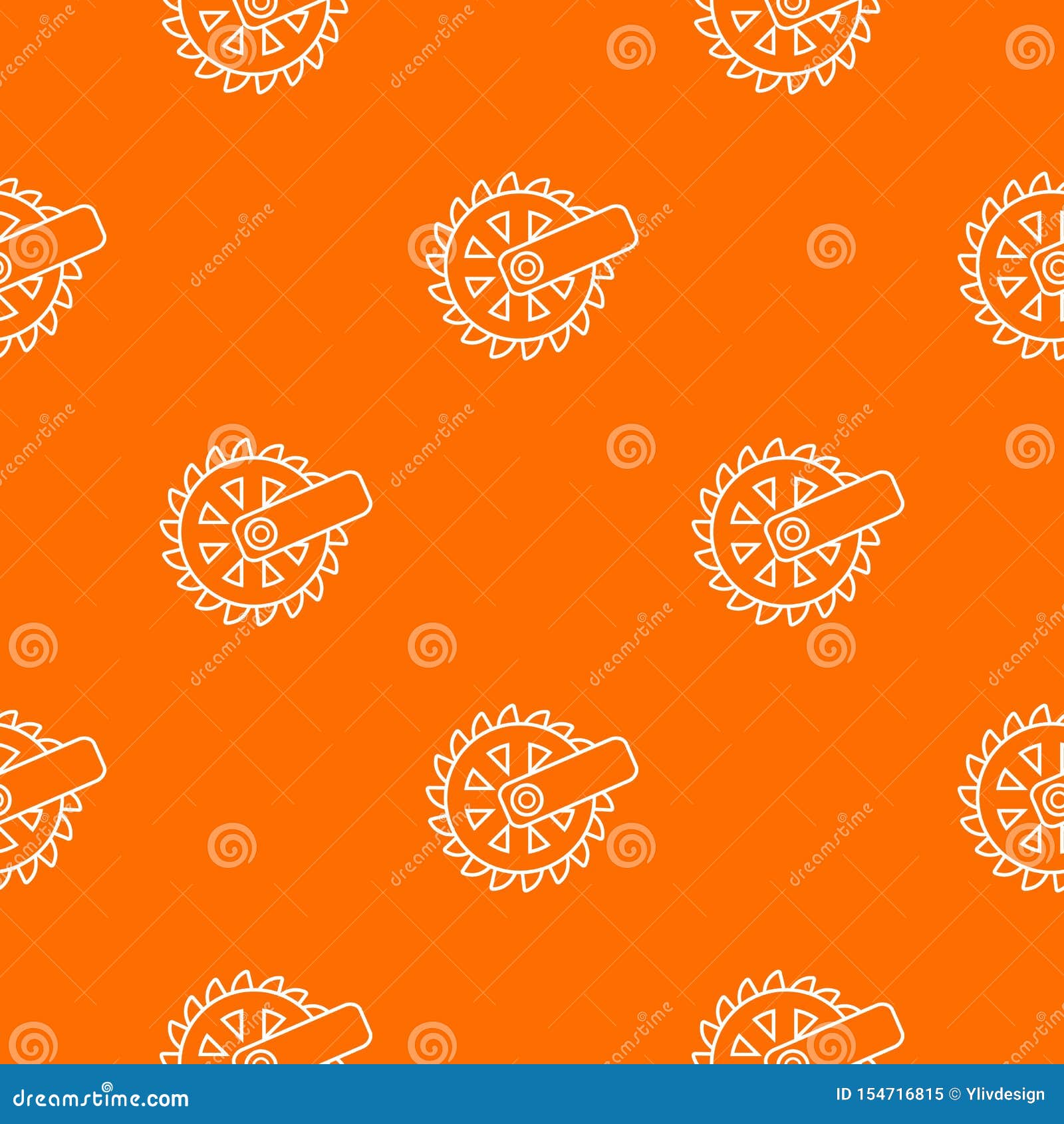 Mining Cutting Wheel Pattern Vector Orange Stock Vector - Illustration ...