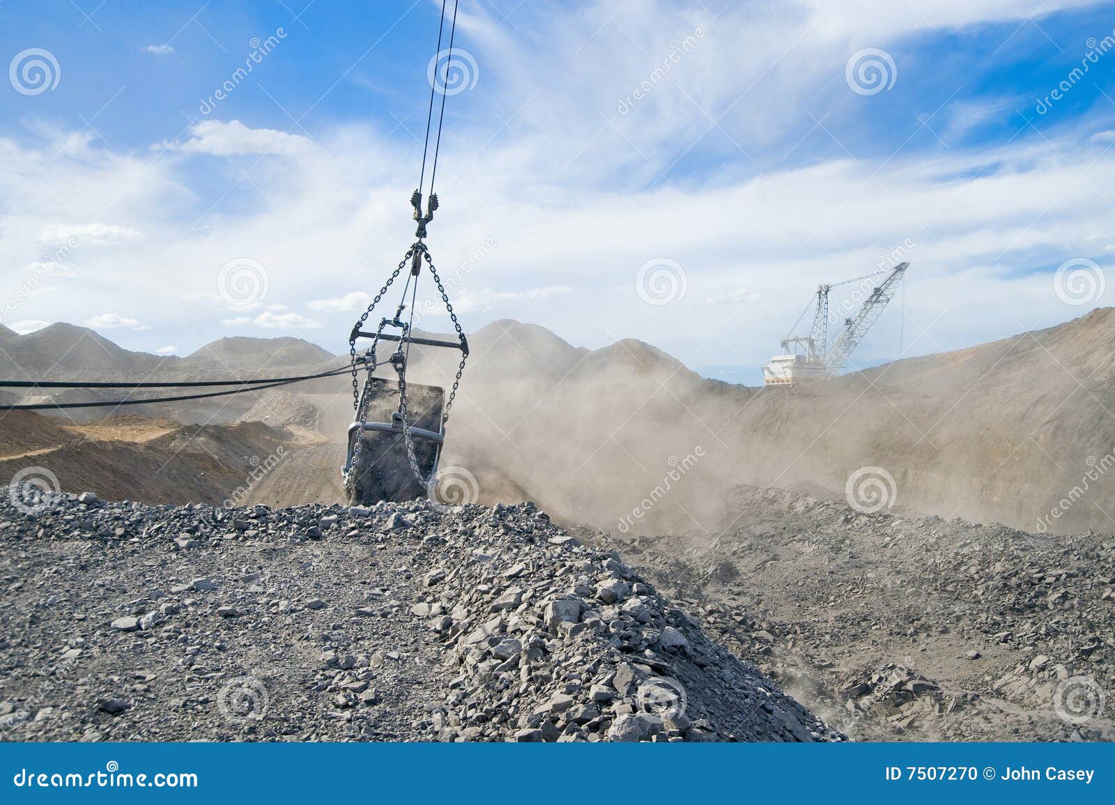 Mining Dragline and bucket stock photo. Image of carbon - 7507270