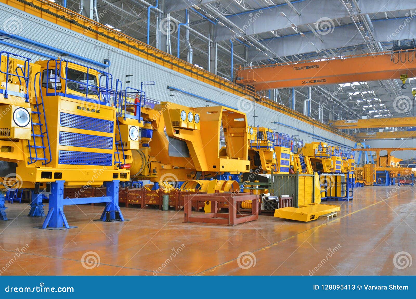 Workshop Assembly of Large Dump Trucks. Editorial Stock Photo - Image ...