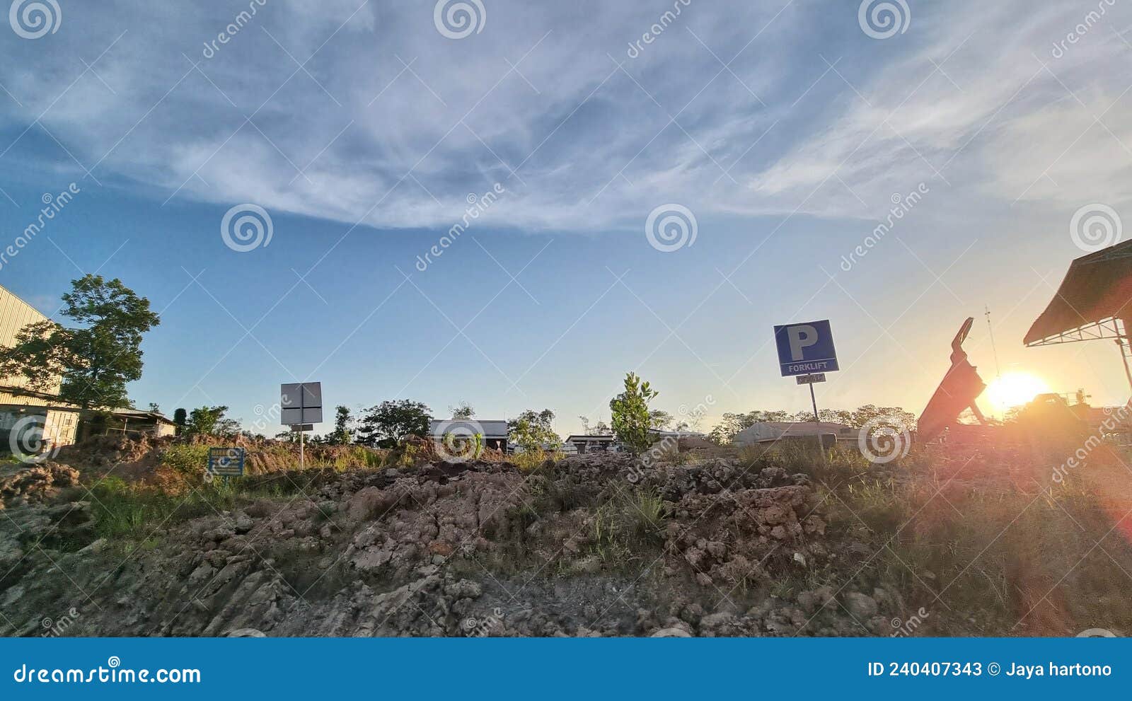 Mining in the Dusk stock image. Image of mining, trees - 240407343