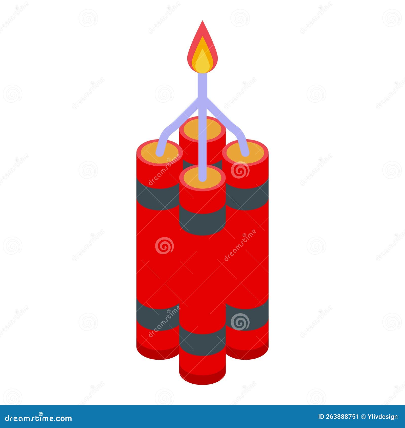 Mining Dynamite Icon Isometric Vector. Gold Mine Stock Vector ...