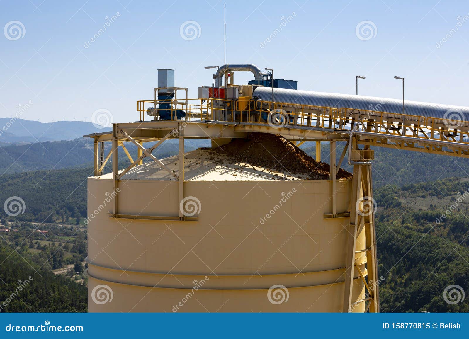 Gold mine mining elevators stock image. Image of industrial - 158770815