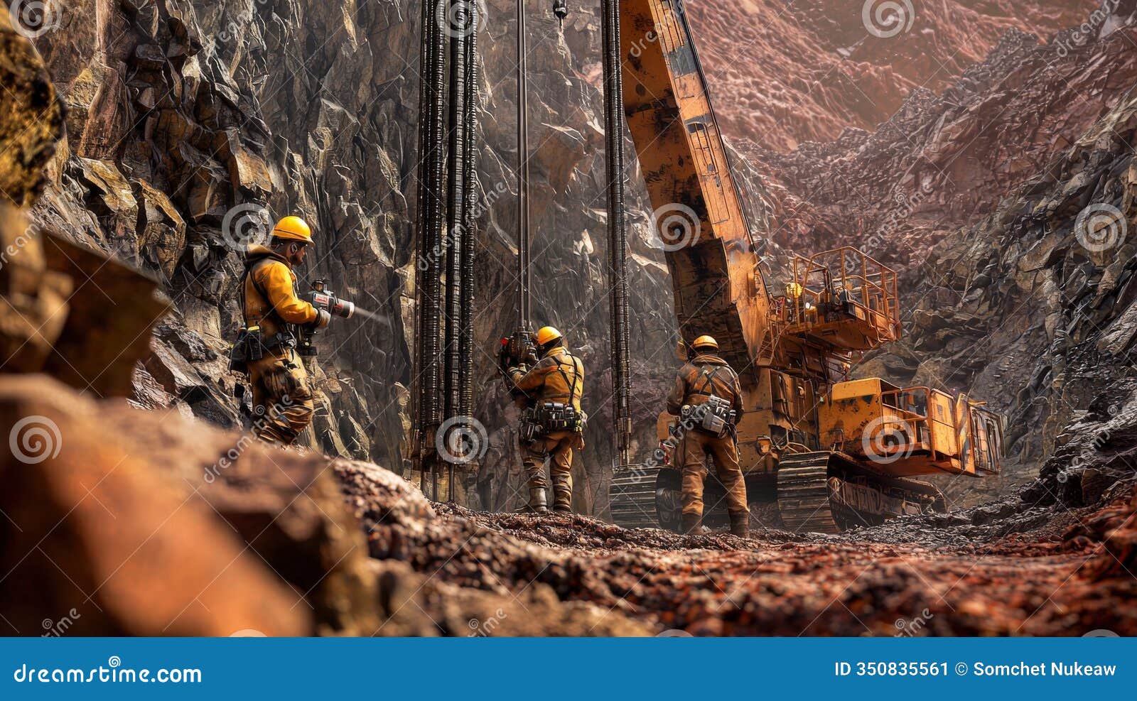 Mining Engineering Site Activity Remote Quarry Industrial Operations ...