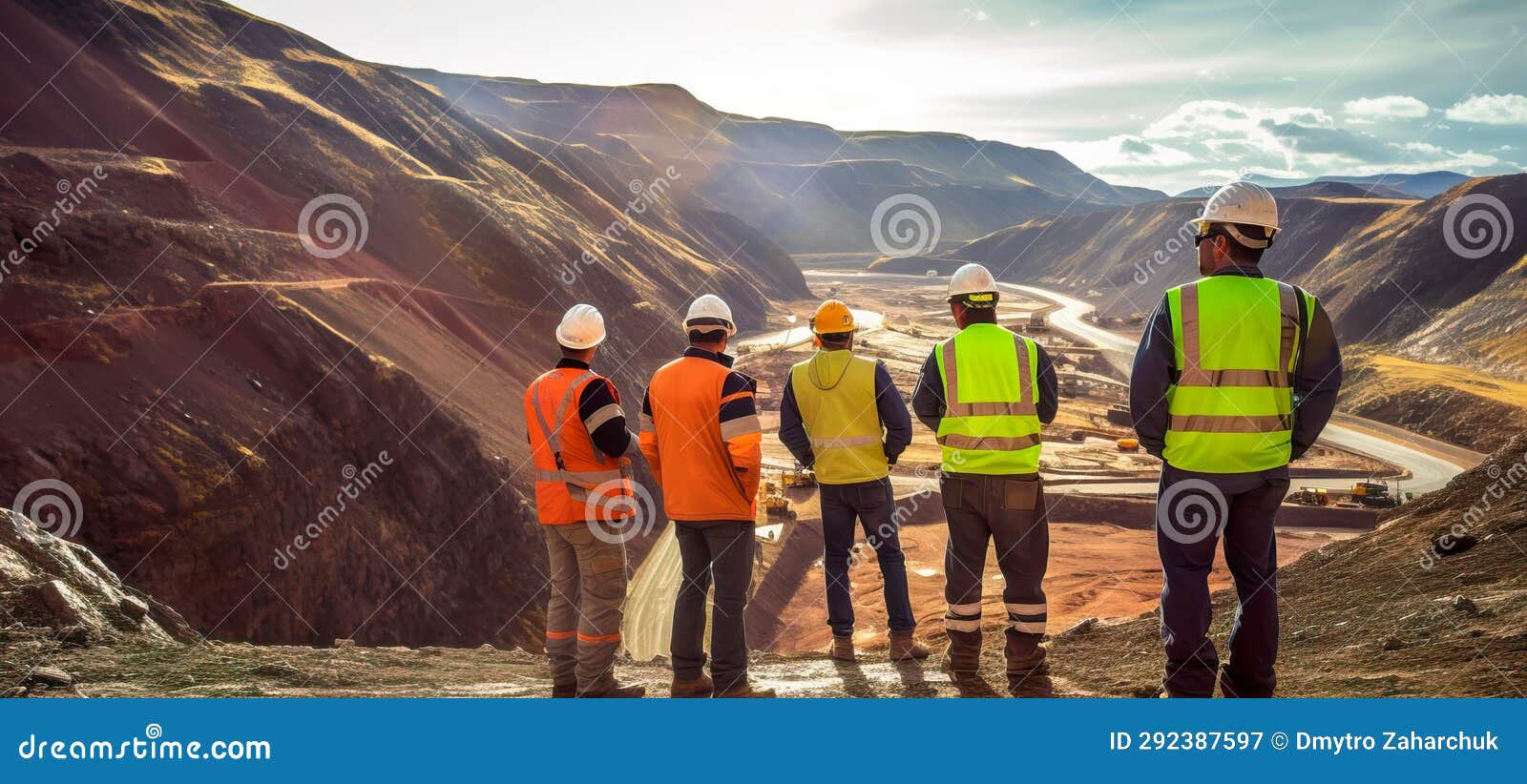 Mining Engineers and Geologists Studying Rock Formations, Conducting ...