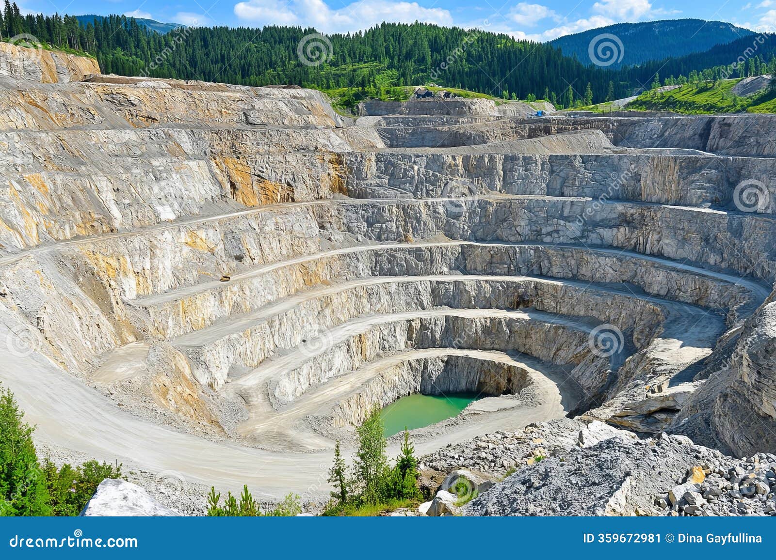 Mining Engineers Overseeing Excavation Process at Open-pit Mine, Mining ...